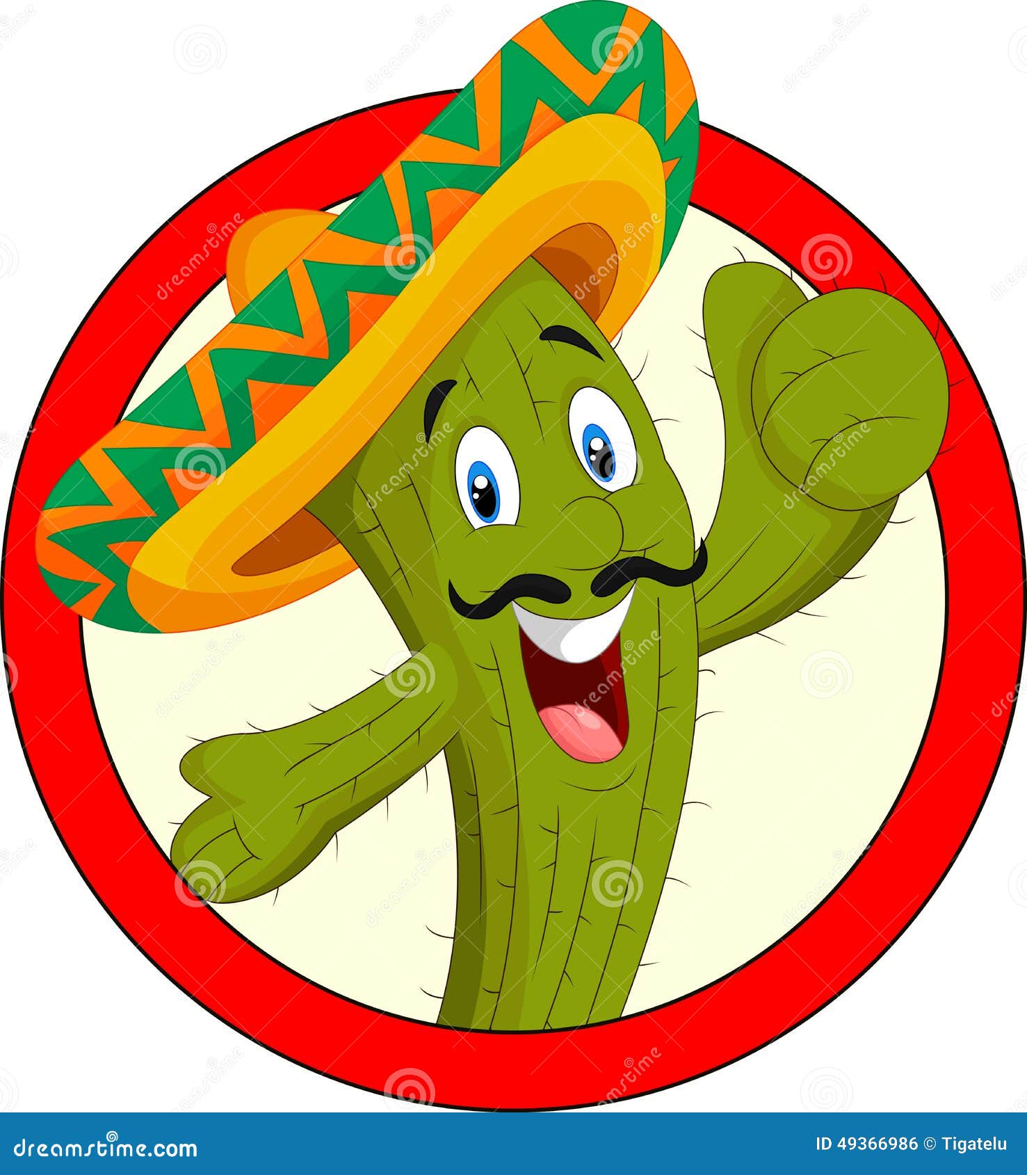 Cartoon cactus character stock vector. Illustration of spiked - 49366986
