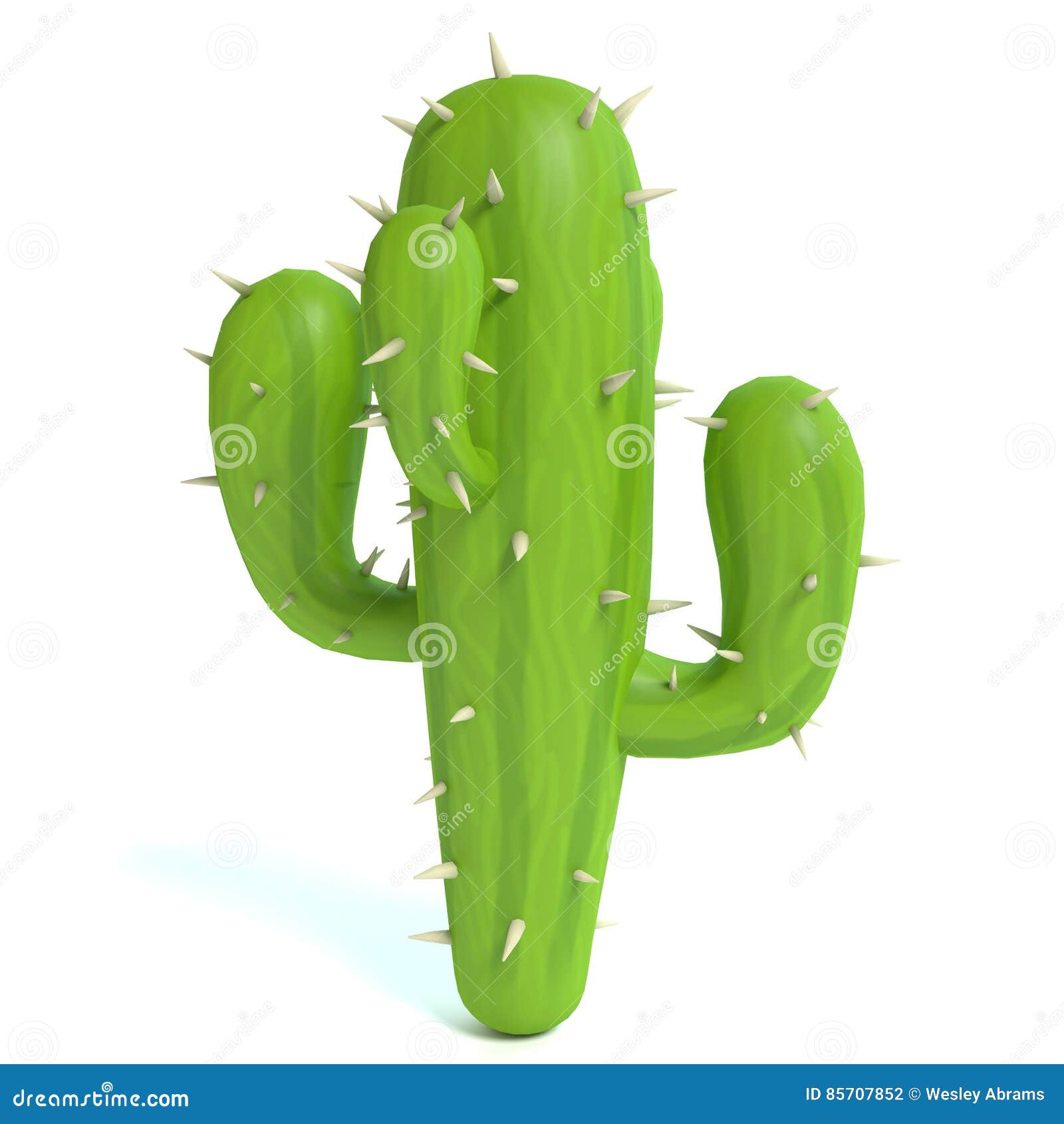 Cartoon Cactus stock illustration. Illustration of yellow - 85707852