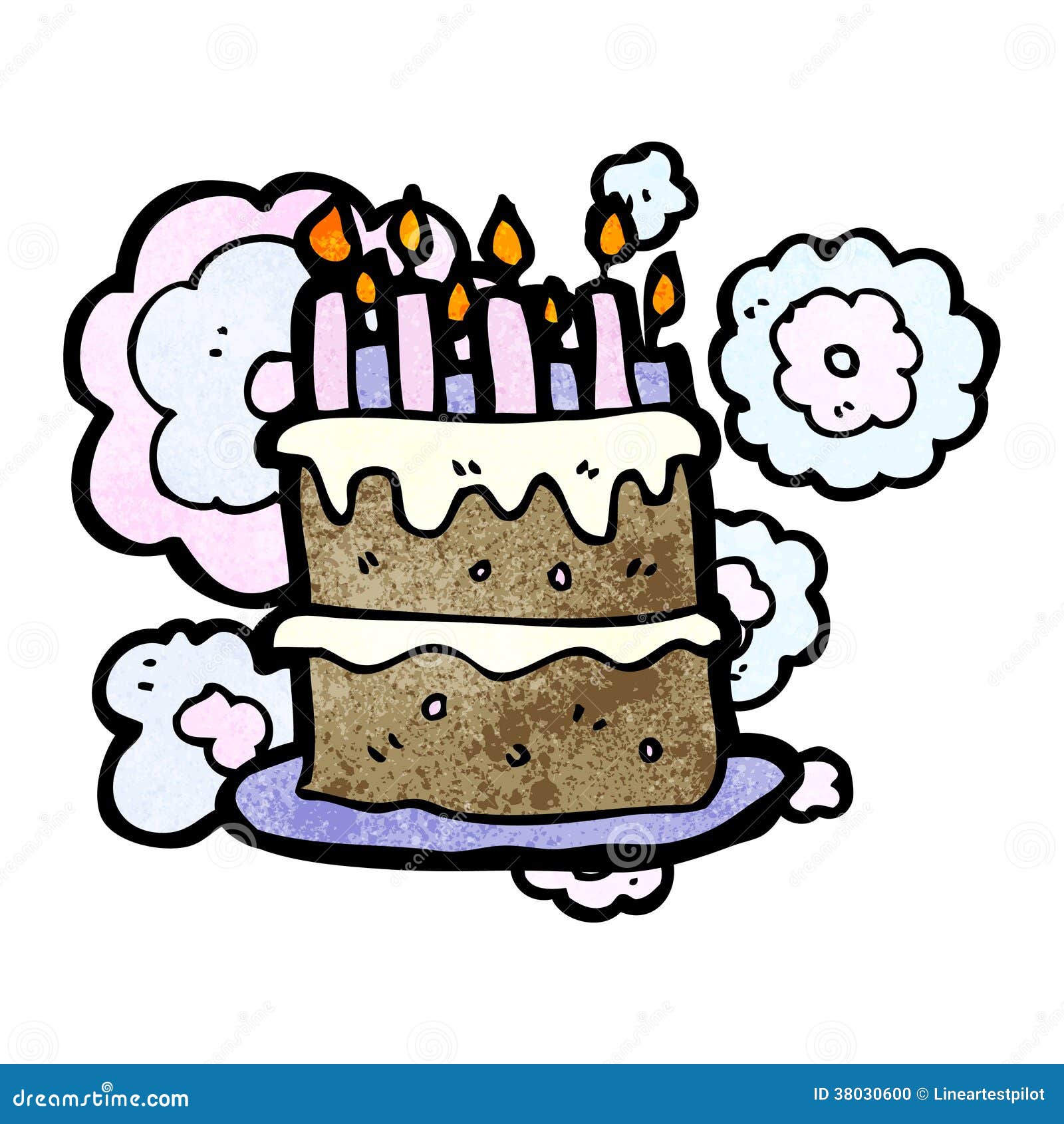 Cartoon cake stock vector. Illustration of hand, texture - 38030600
