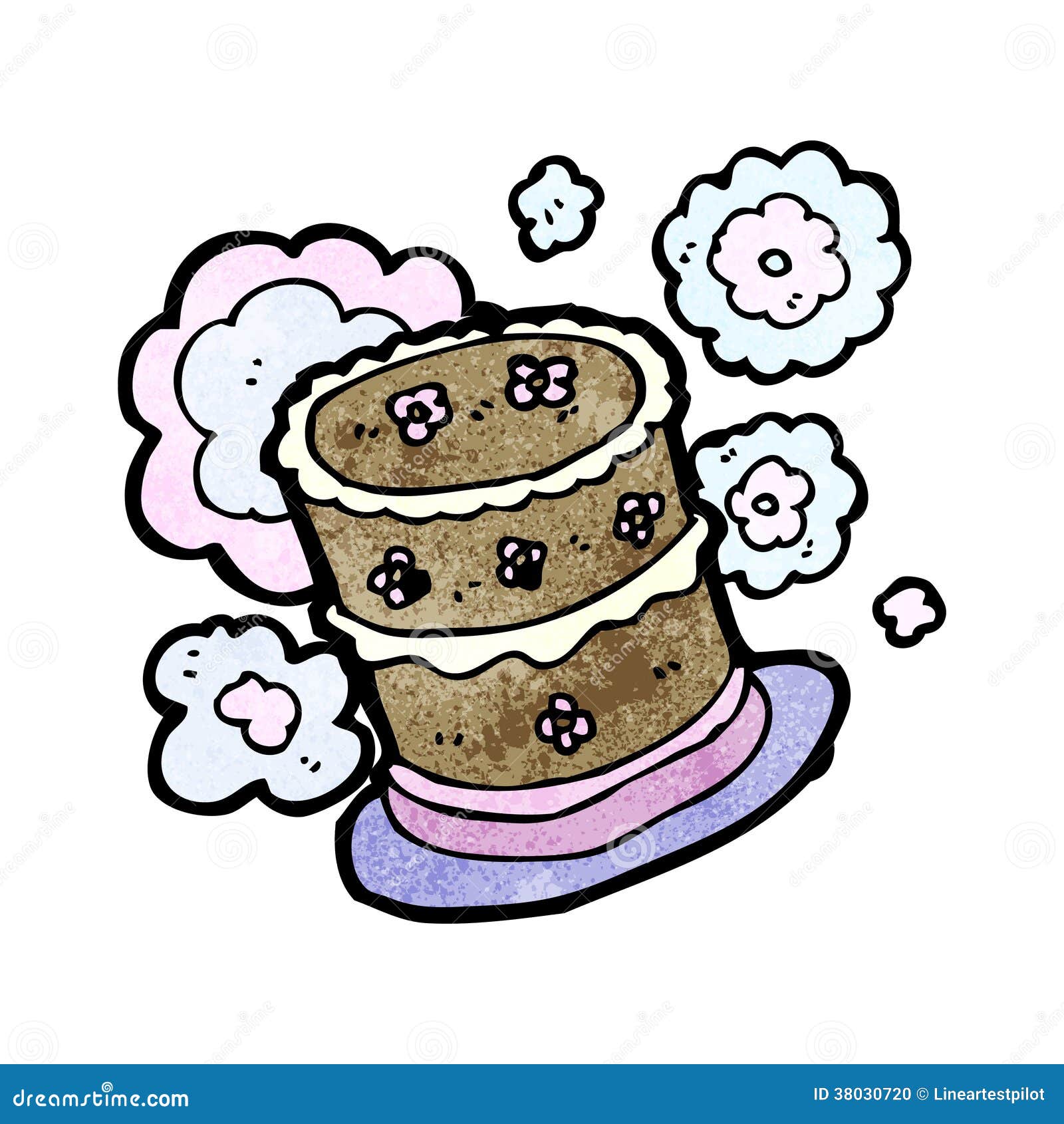 Cartoon cake stock vector. Illustration of vector, traditional - 38030720
