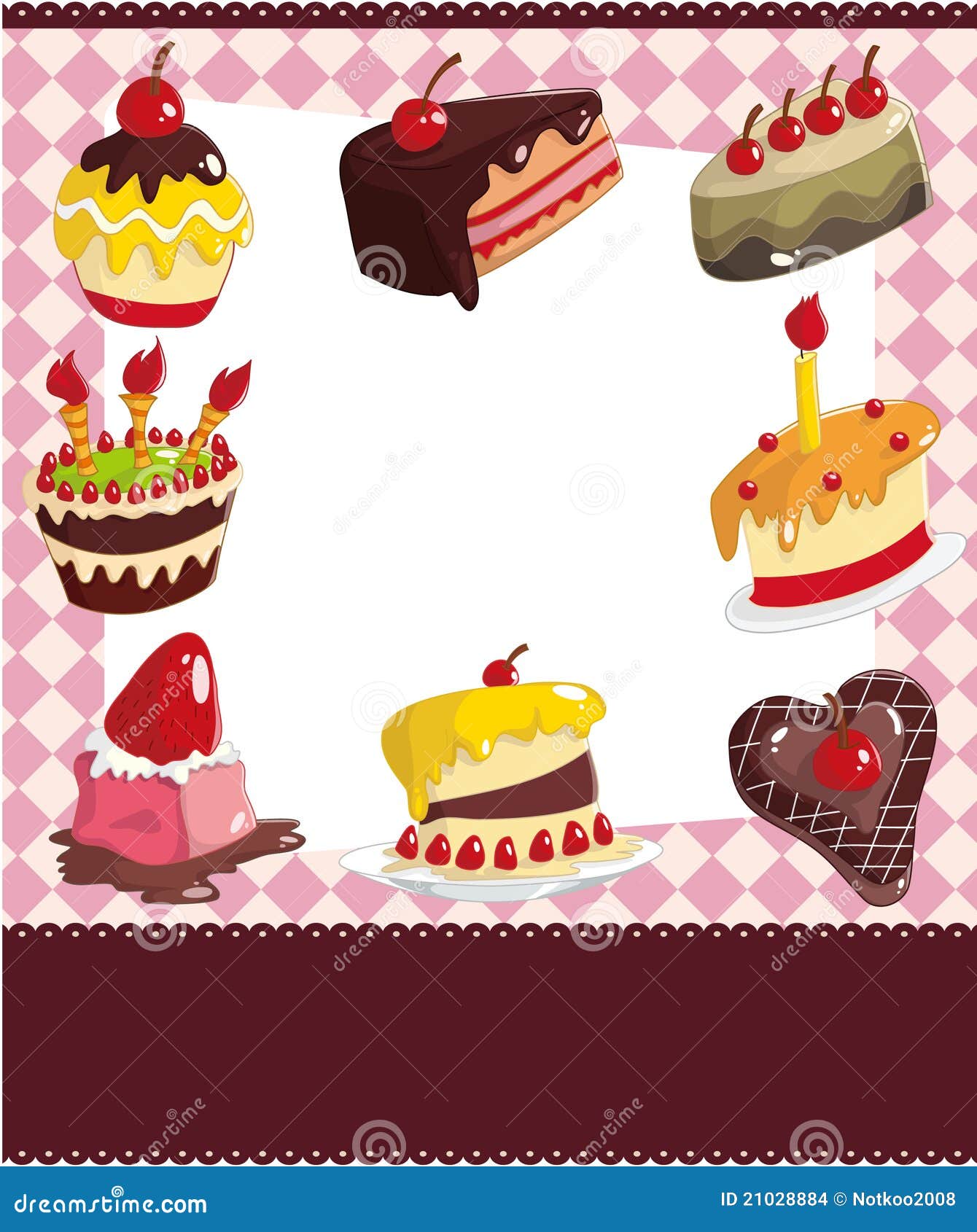 Cartoon cake card stock vector. Illustration of honey - 21028884