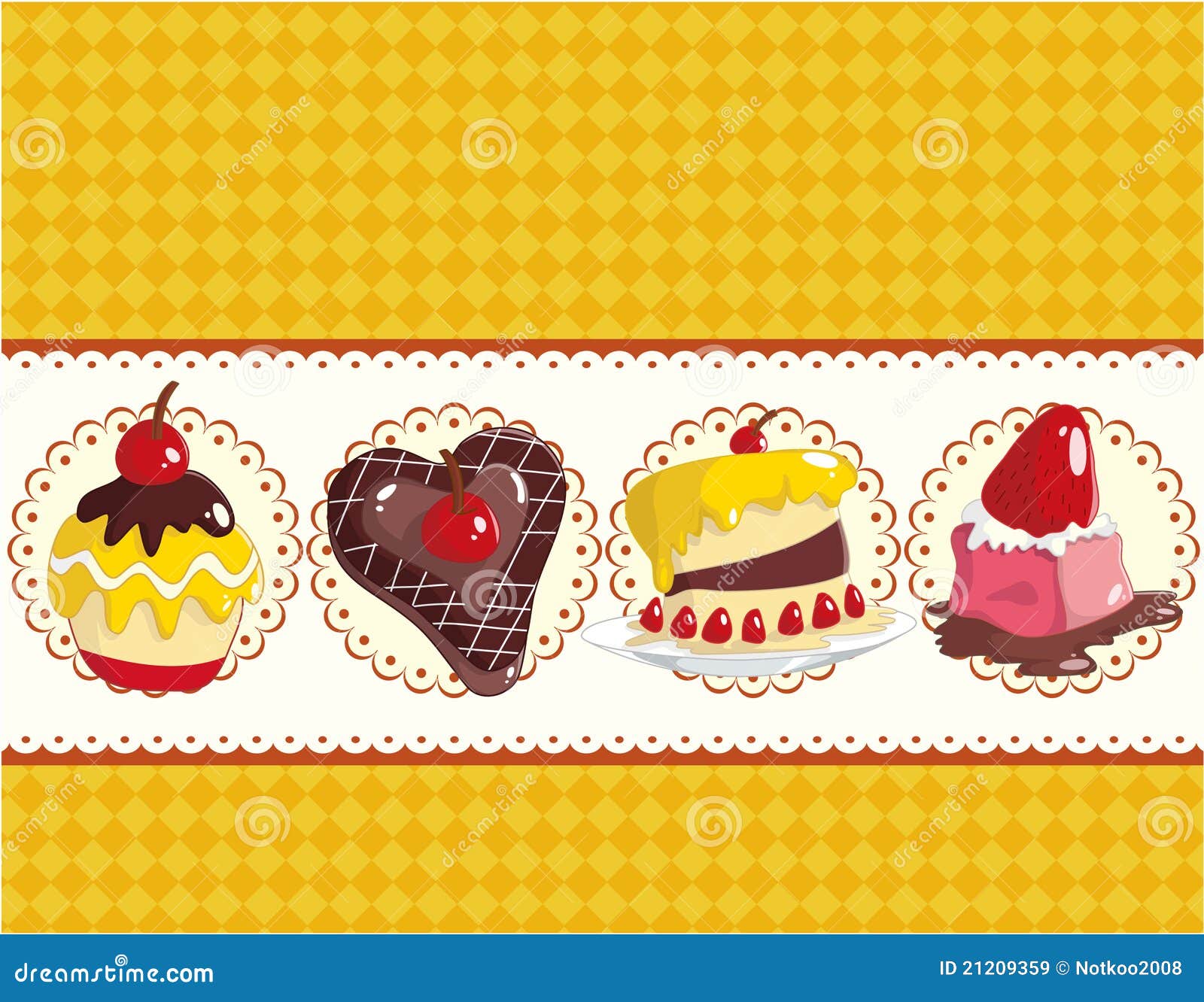 Cartoon cake card stock vector. Illustration of invitation - 21209359