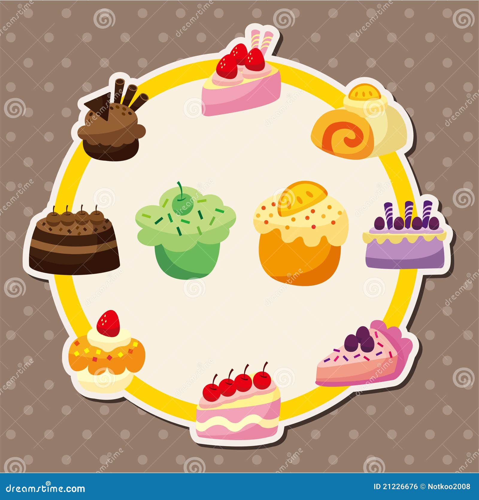 Cartoon cake card stock vector. Illustration of celebrate - 21226676