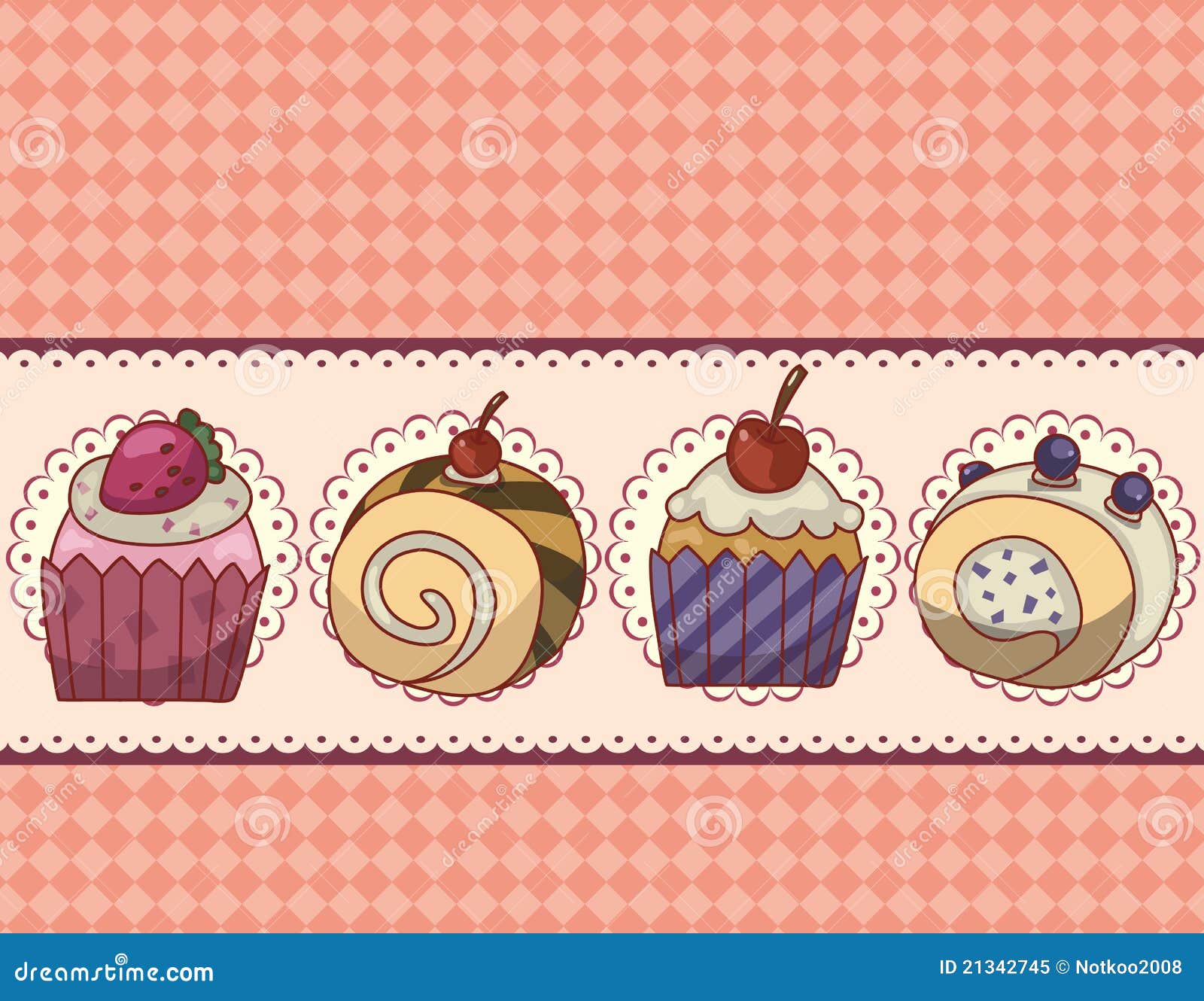 Cartoon cake card stock vector. Illustration of baker - 21342745