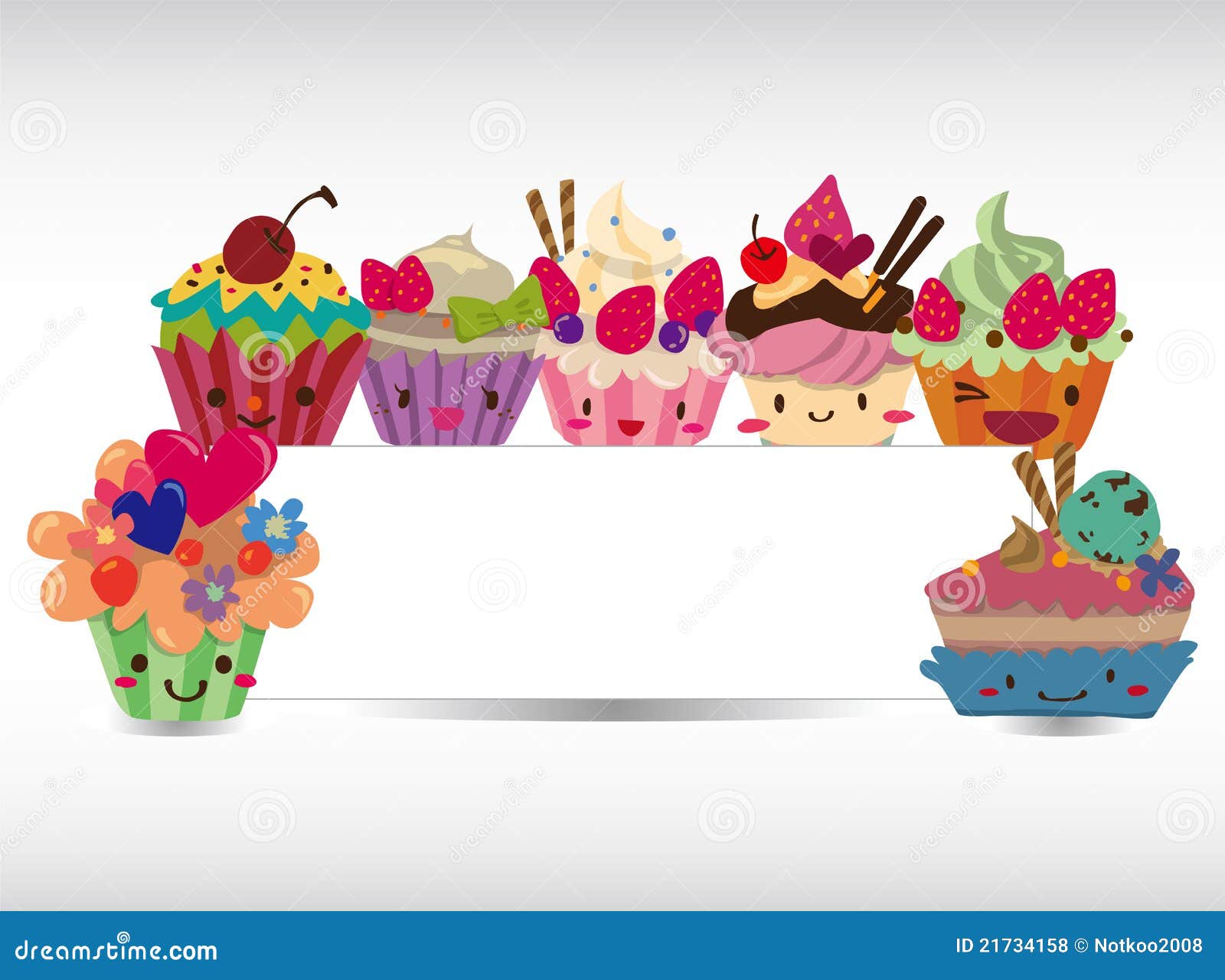 Cartoon cake card stock vector. Illustration of card - 21734158