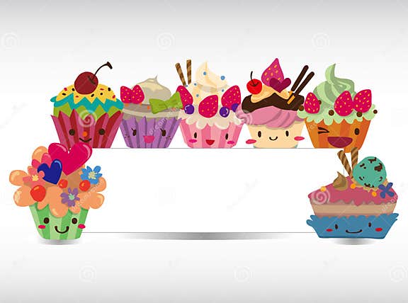Cartoon cake card stock vector. Illustration of card - 21734158