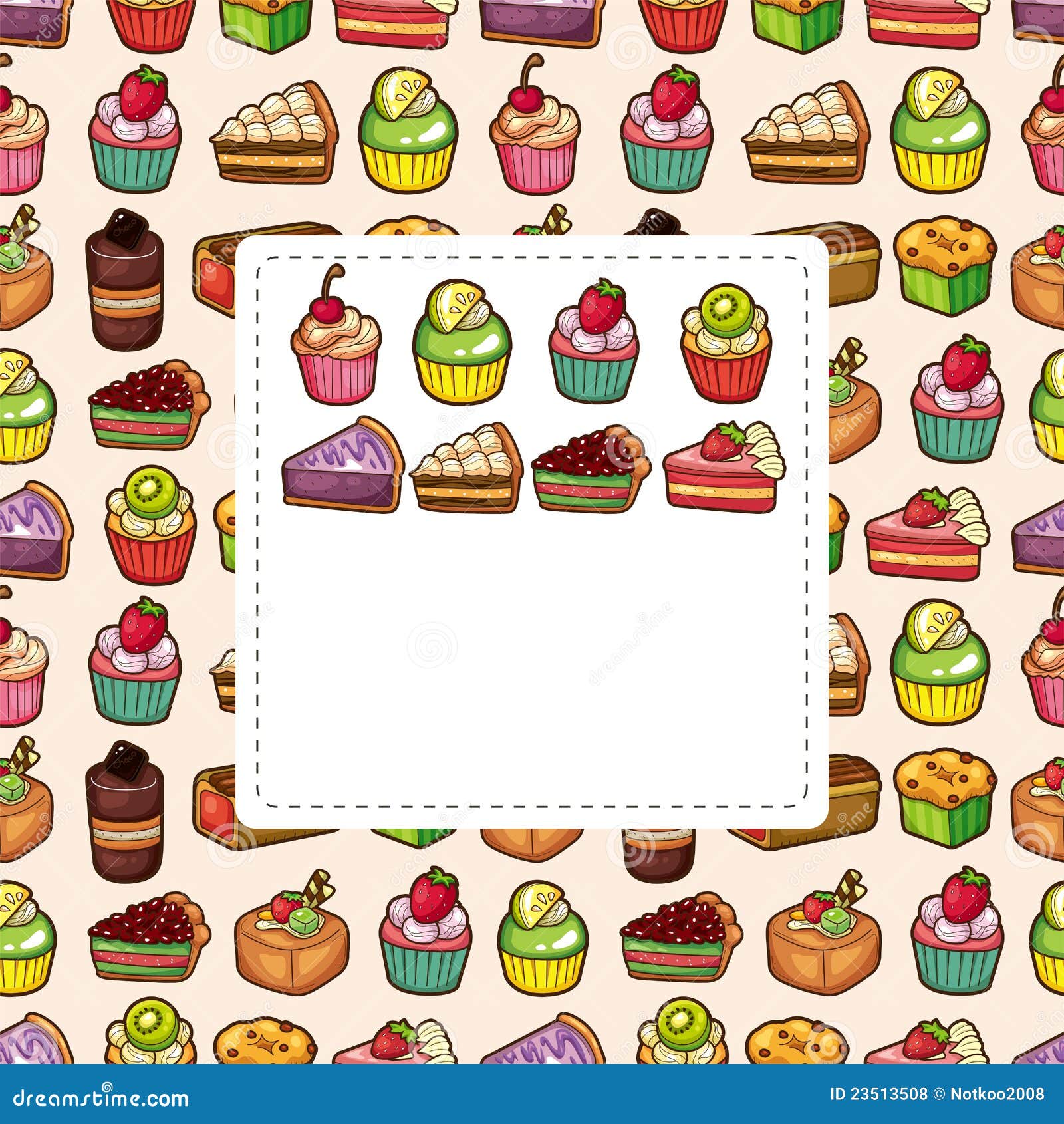 Cartoon cake card stock vector. Illustration of chocolate - 23513508