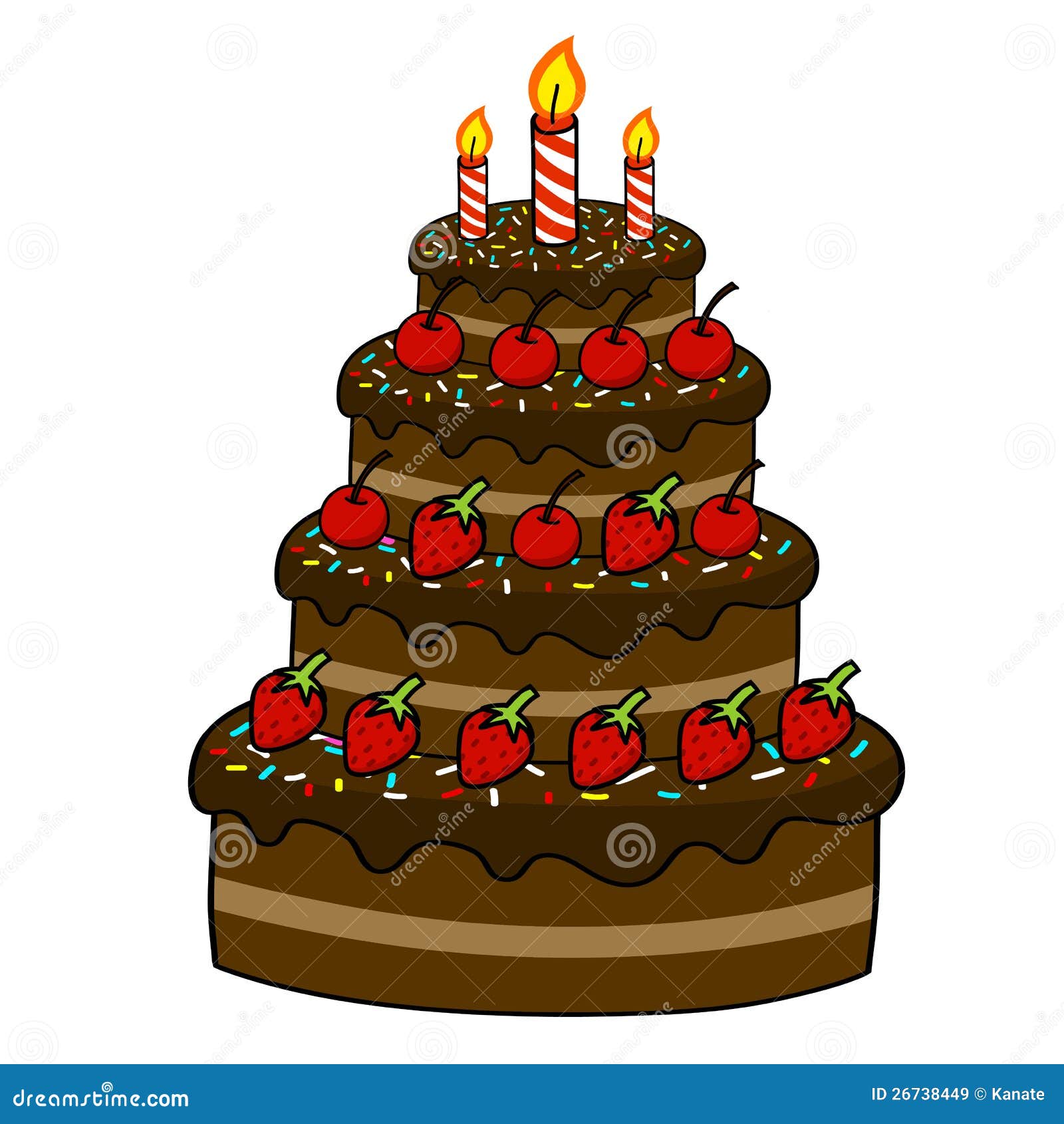 Cartoon cake hand drawing stock vector. Illustration of birthday - 26738449