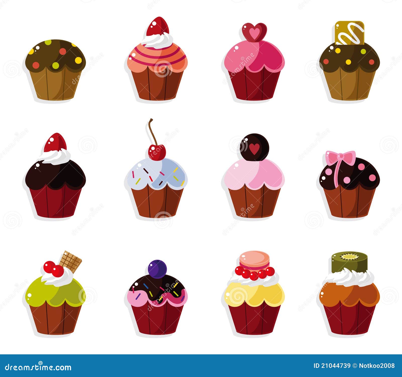 Cartoon Cake Pattern Vector Illustration | CartoonDealer.com #49840478