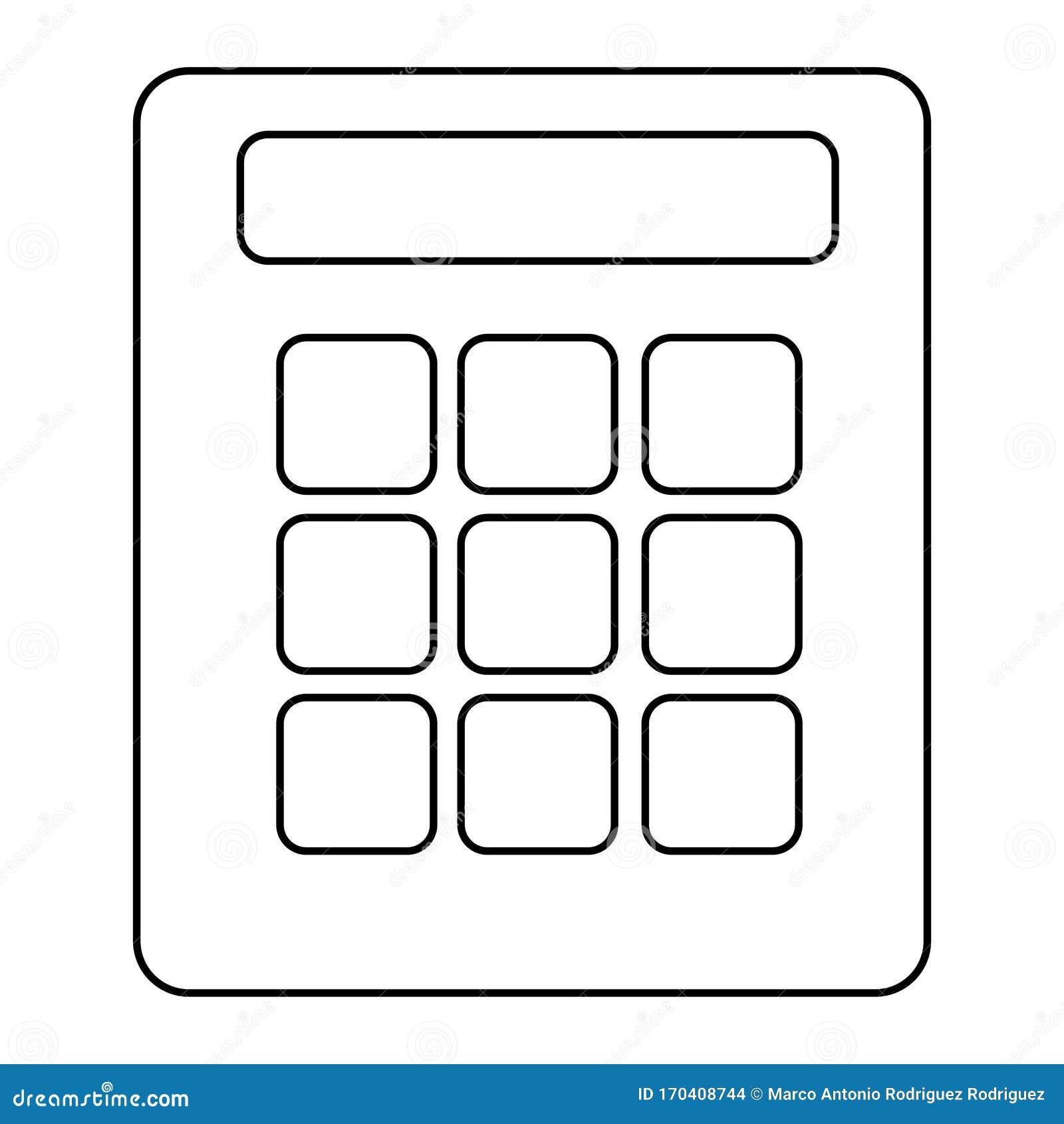Cartoon Calculator Isolated on White Background Stock Illustration ...