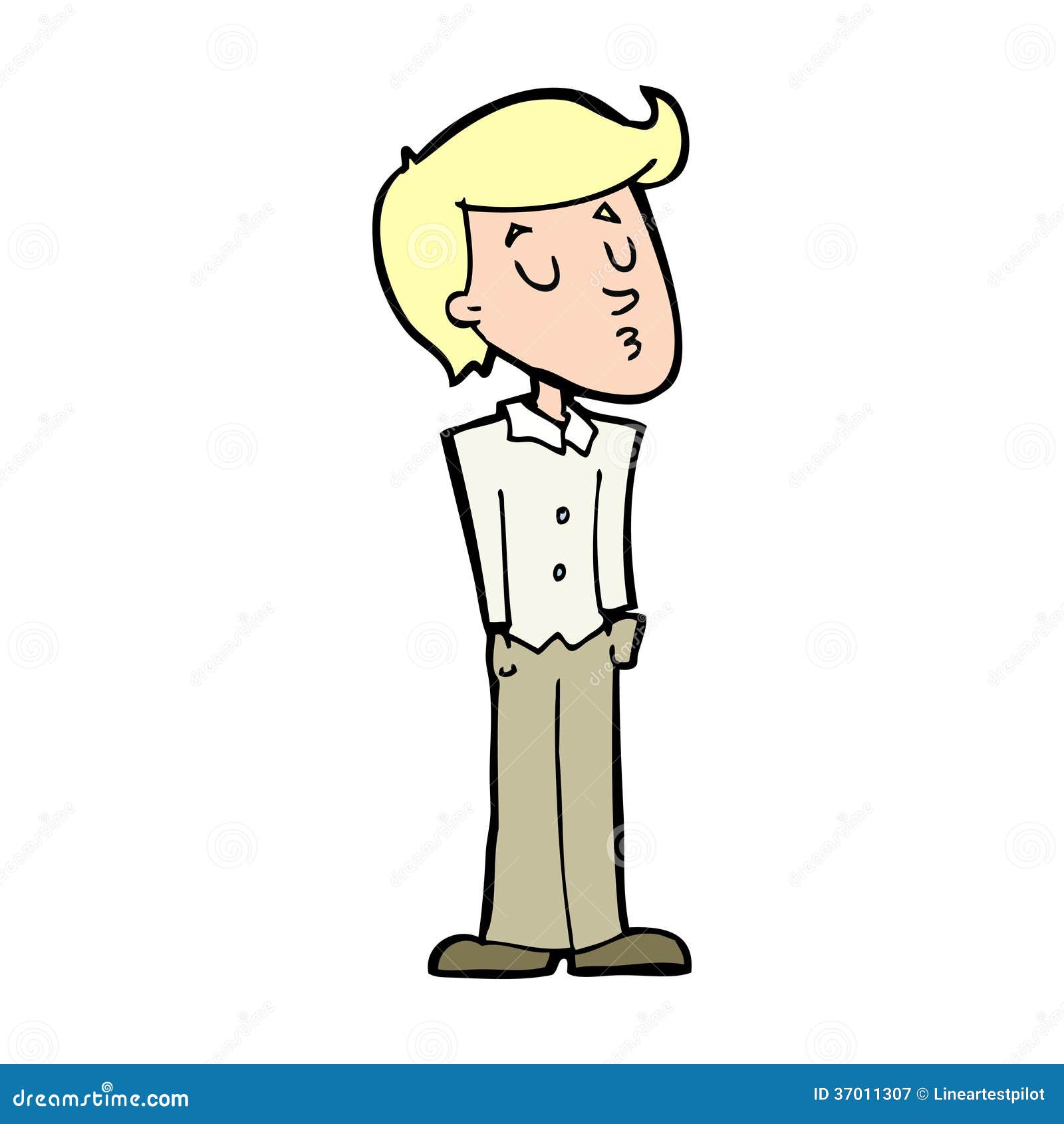 Cartoon calm man stock vector. Illustration of cartoon - 37011307
