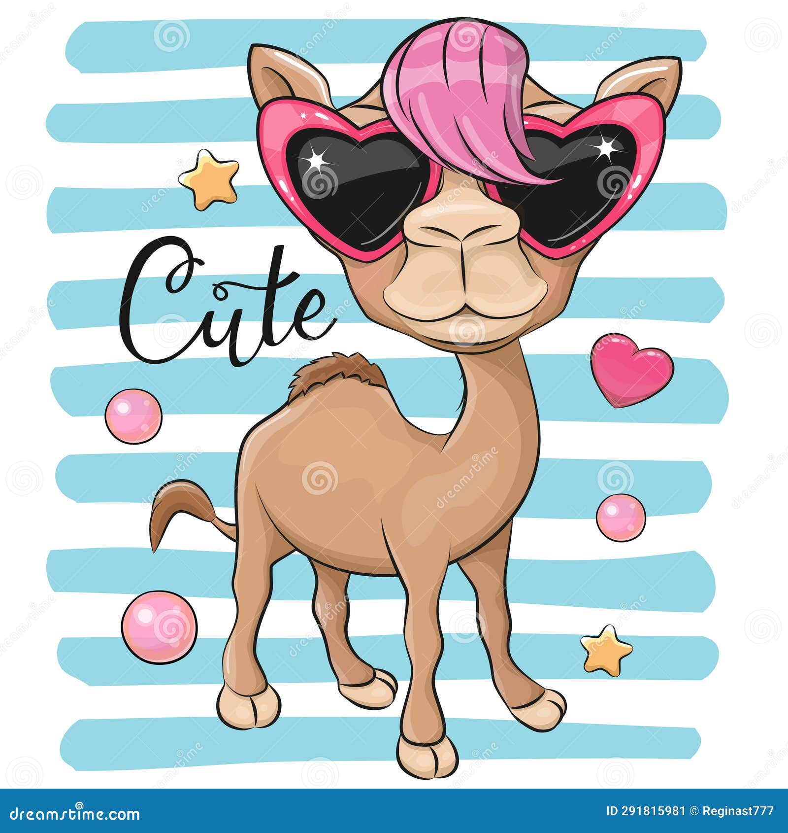 Cool Camel Receiving A Christmas Gift Cartoon Vector | CartoonDealer ...