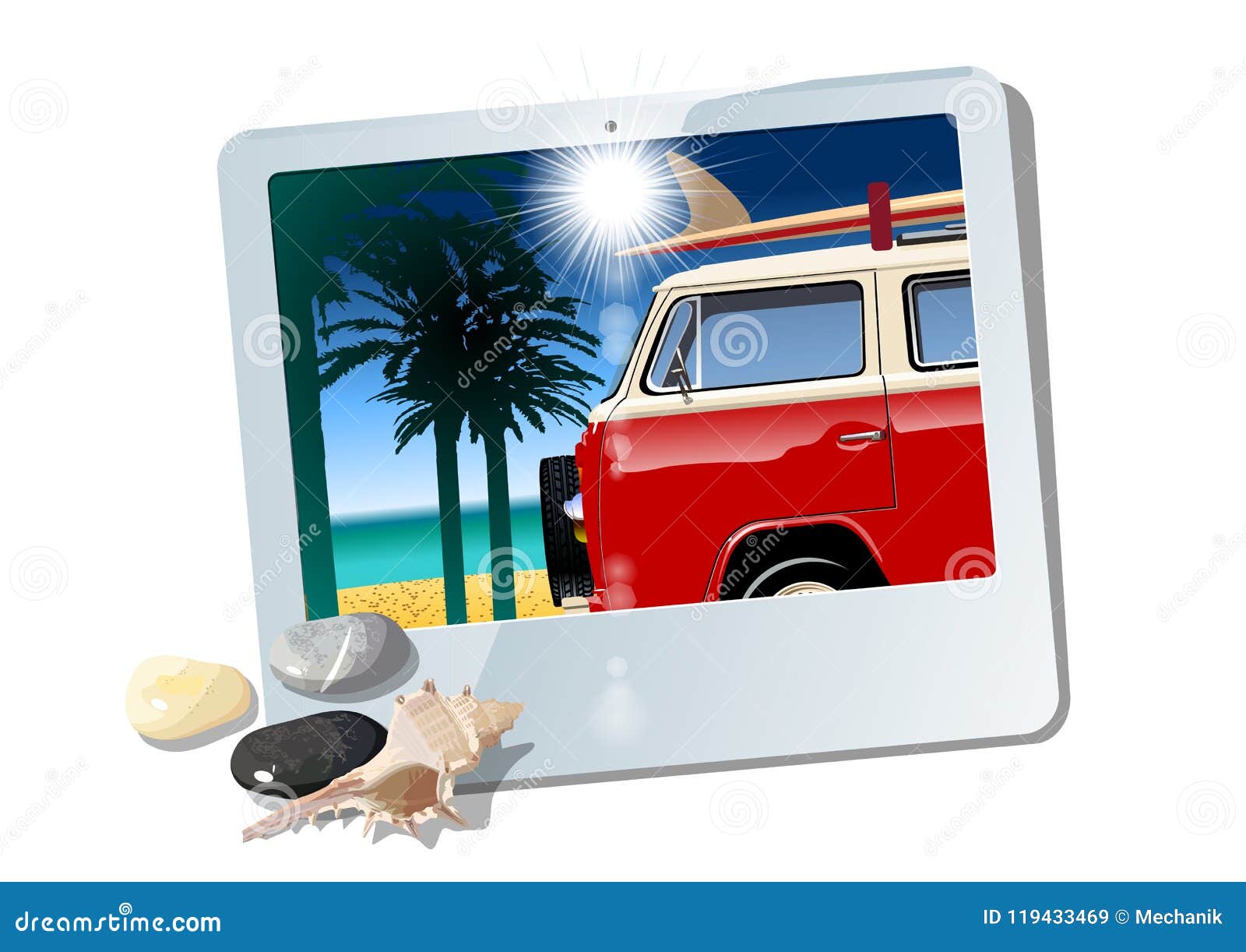 Camper Shell Pickup Truck Cartoon Vector | CartoonDealer.com #70584411