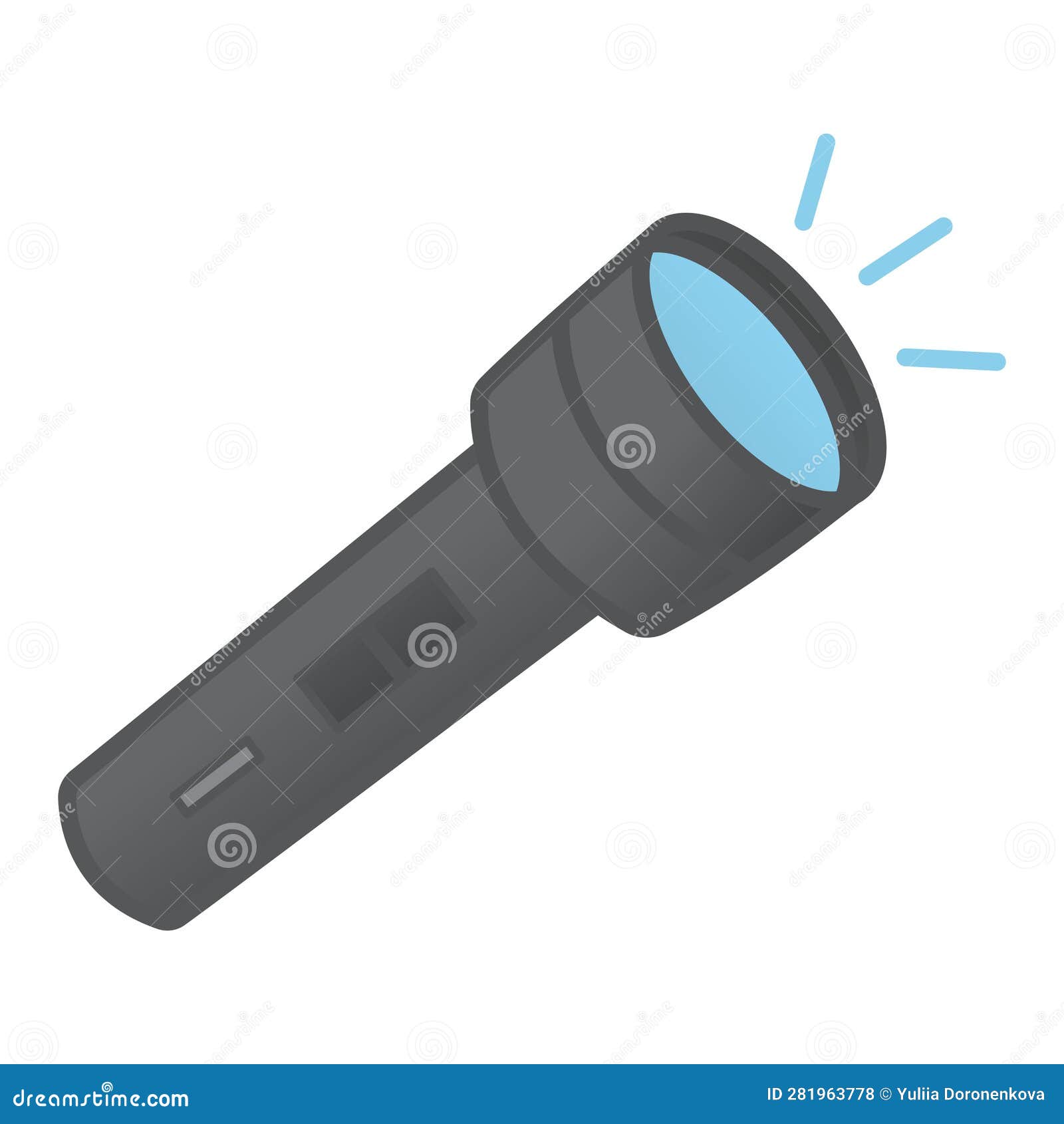 Cartoon Camping Flashlight stock vector. Illustration of hiking - 281963778