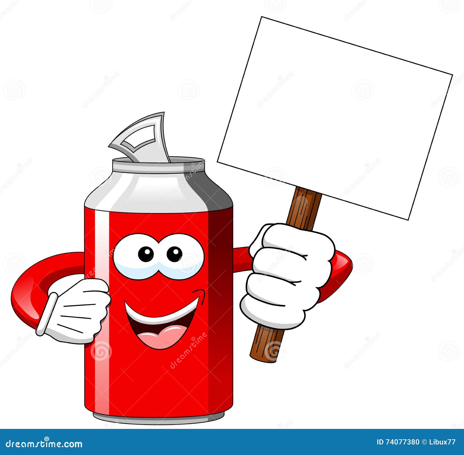 Cartoon Can Banner Announcement Stock Vector - Illustration of kola ...