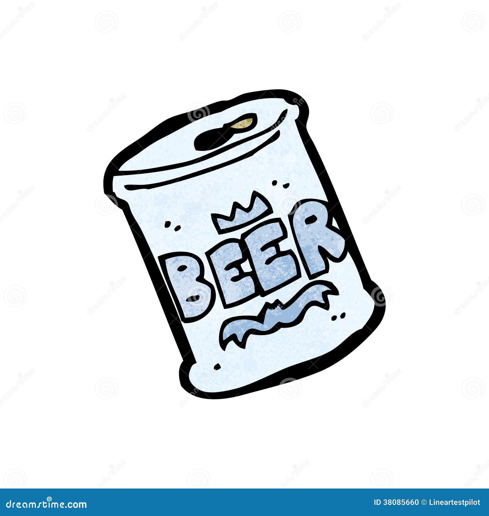 Cartoon can of beer stock vector. Illustration of funny - 38085660
