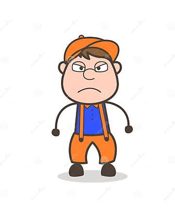 Cartoon Candidate Pouting Face Expression Vector Stock Illustration ...