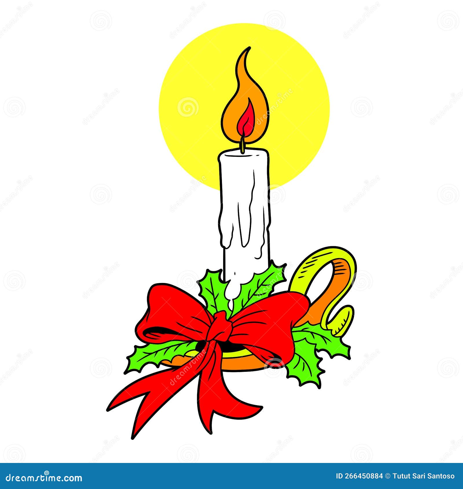Cartoon candle stock vector. Illustration of vector - 266450884