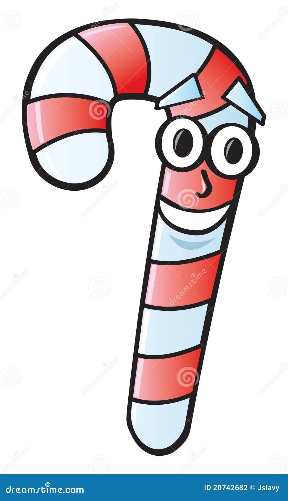 Cartoon Candy Cane stock vector. Illustration of happy - 20742682