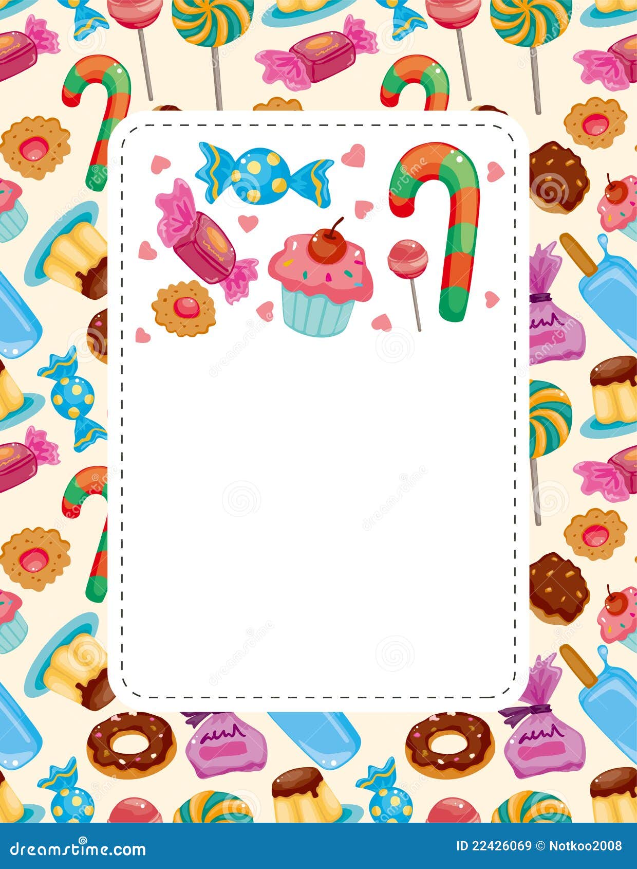 Cartoon candy card stock vector. Illustration of child - 22426069
