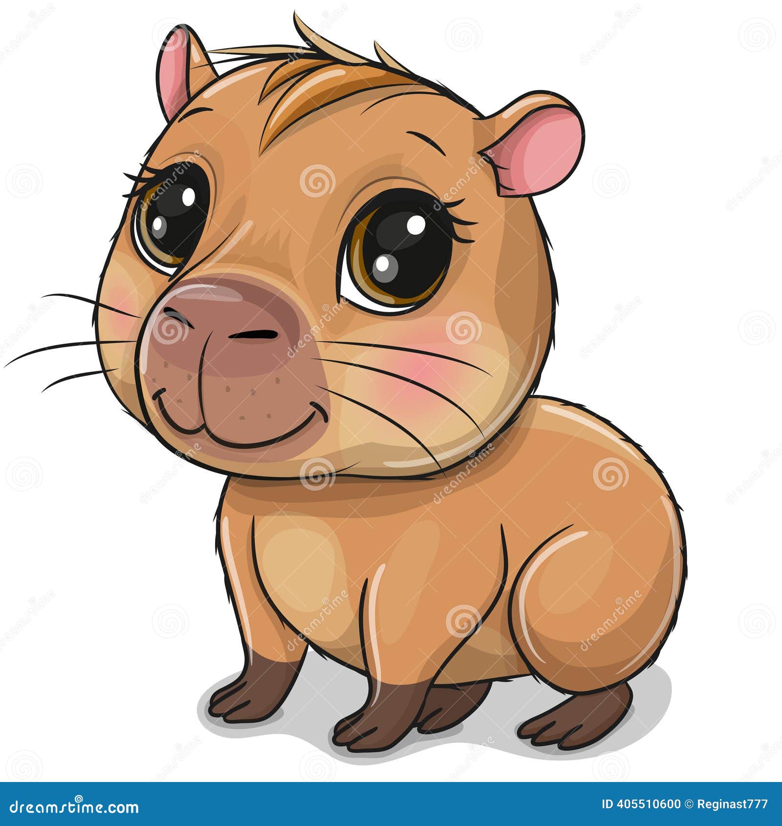 Cartoon Capybara. Cute Capybaras, Funny Semi-aquatic Wild Animals ...