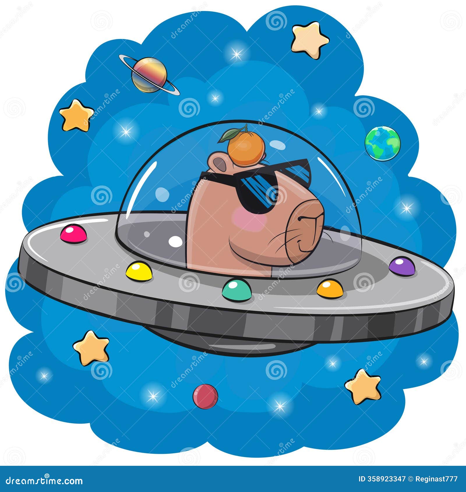 Capybara Science Experiments Set Cartoon Vector | CartoonDealer.com ...