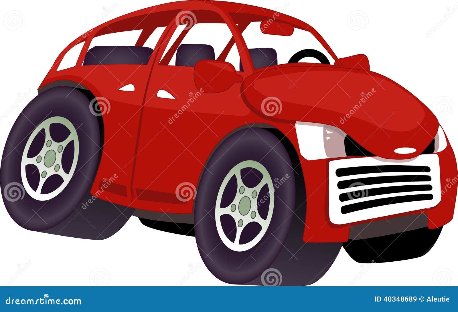 Cartoon car stock vector. Illustration of wheels, vehicle - 40348689
