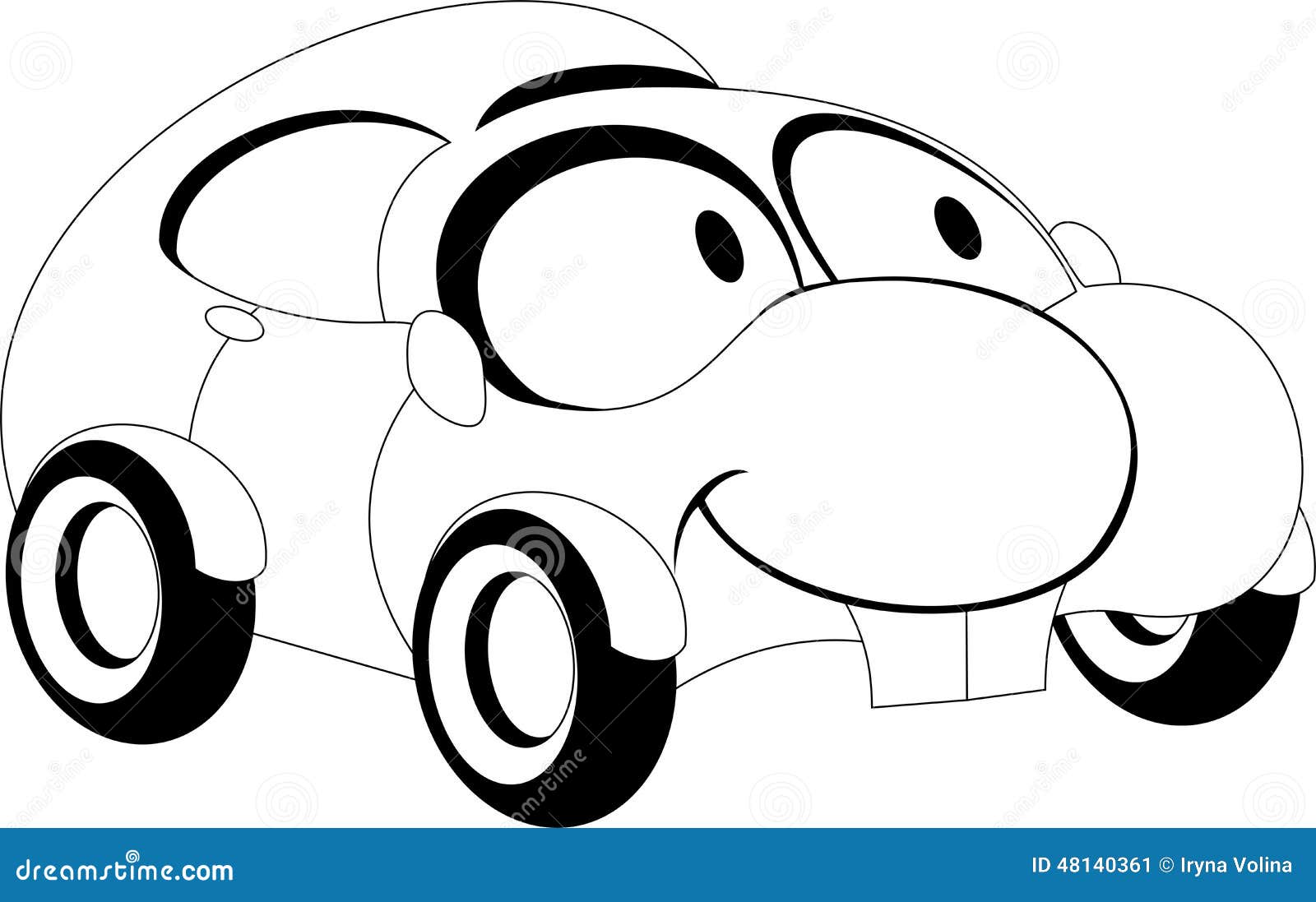 Cartoon car stock vector. Illustration of smile, humorous - 48140361