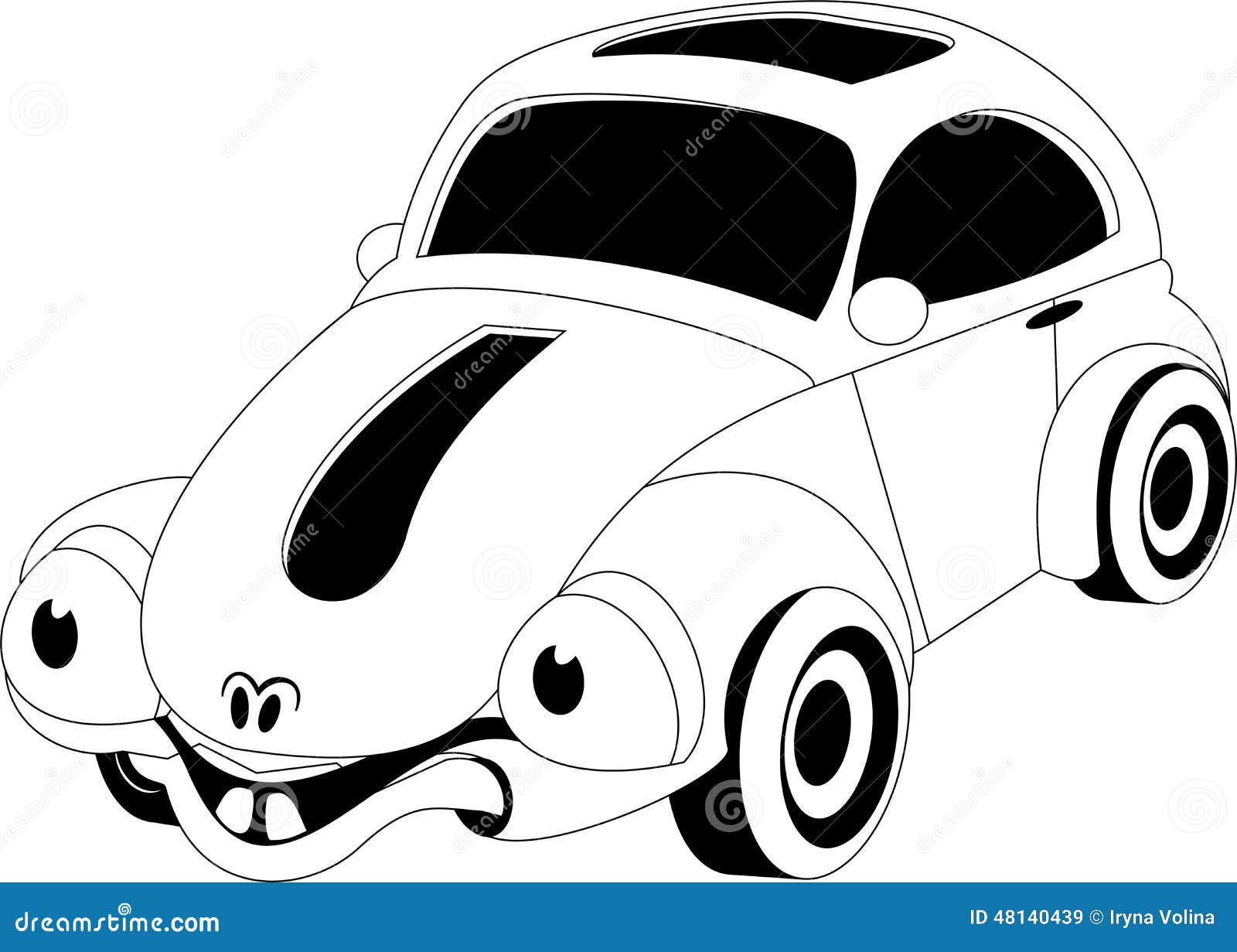 Cartoon car stock vector. Illustration of motor, design - 48140439