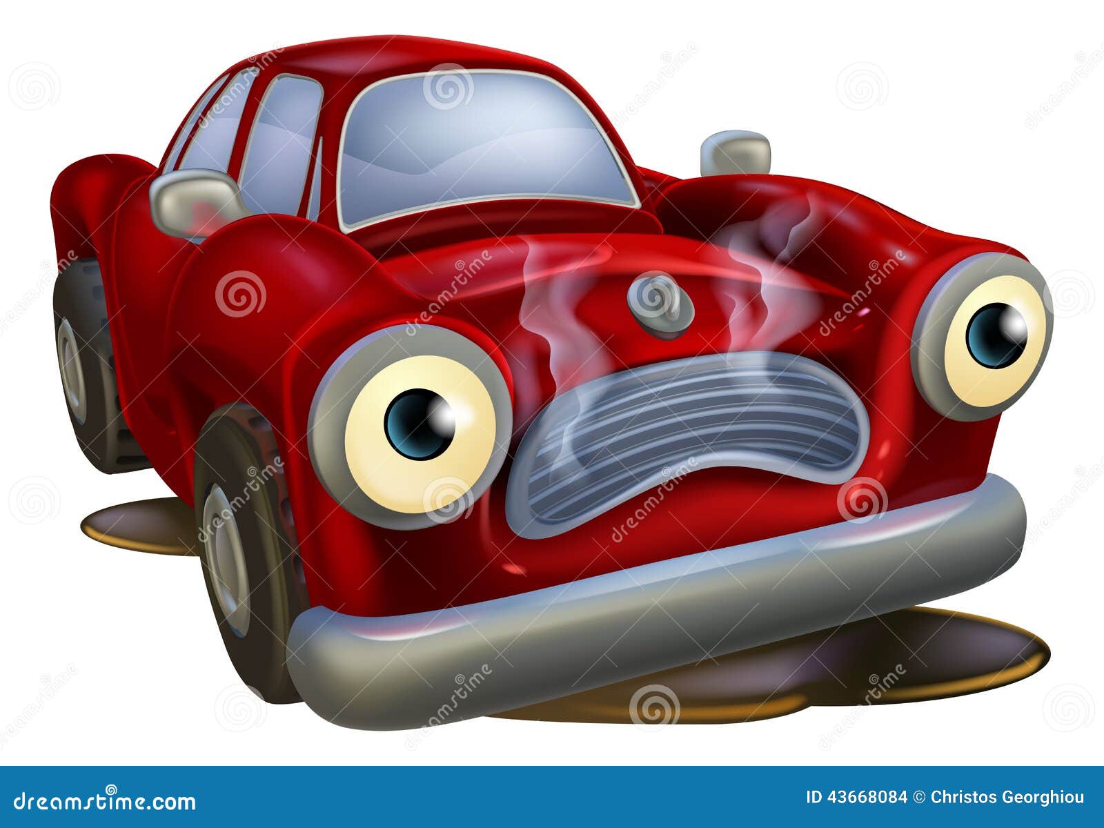 Cartoon Car Broken Down Stock Vector - Image: 43668084