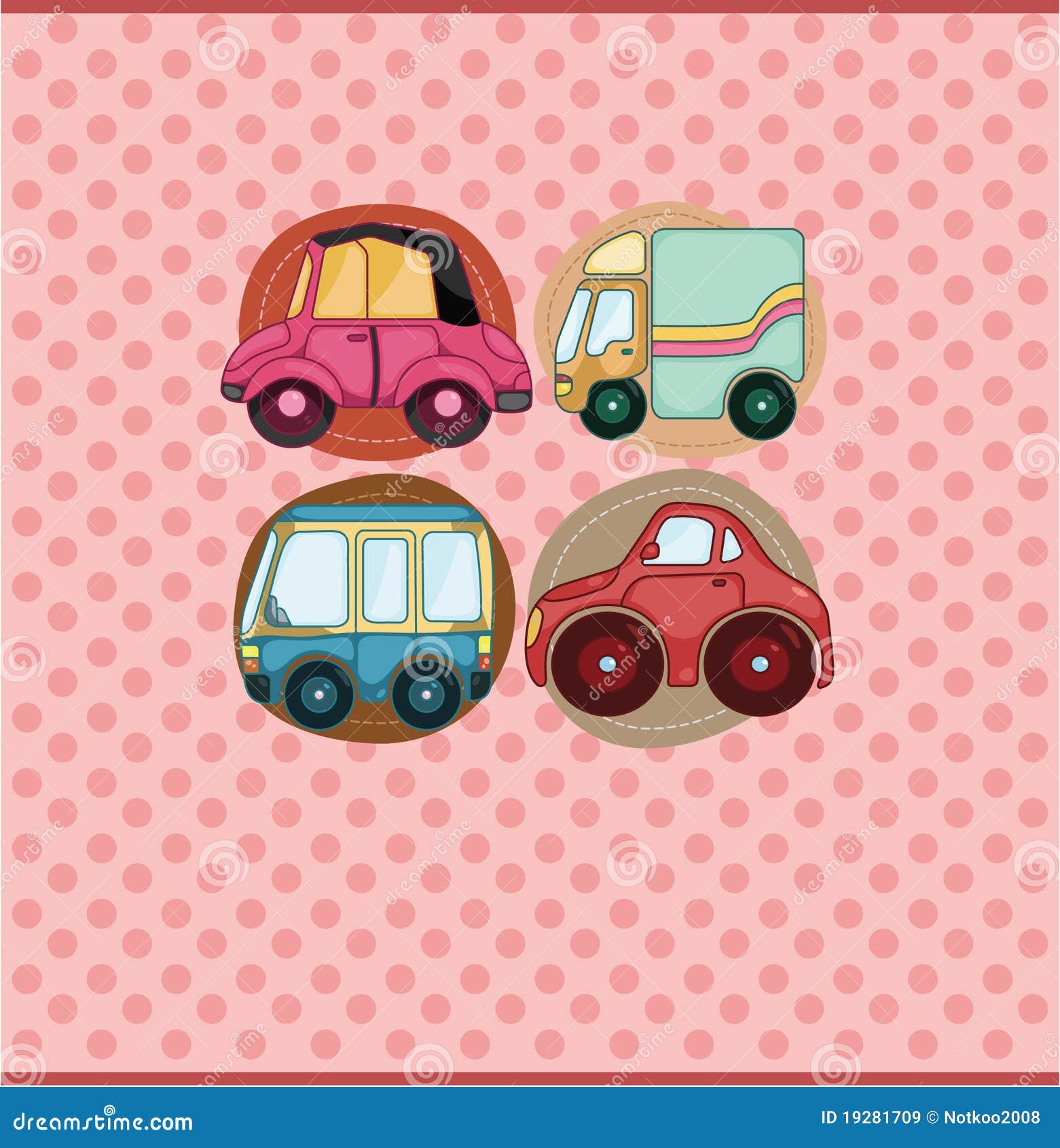 Cartoon Car Card Picture. Image: 19281709