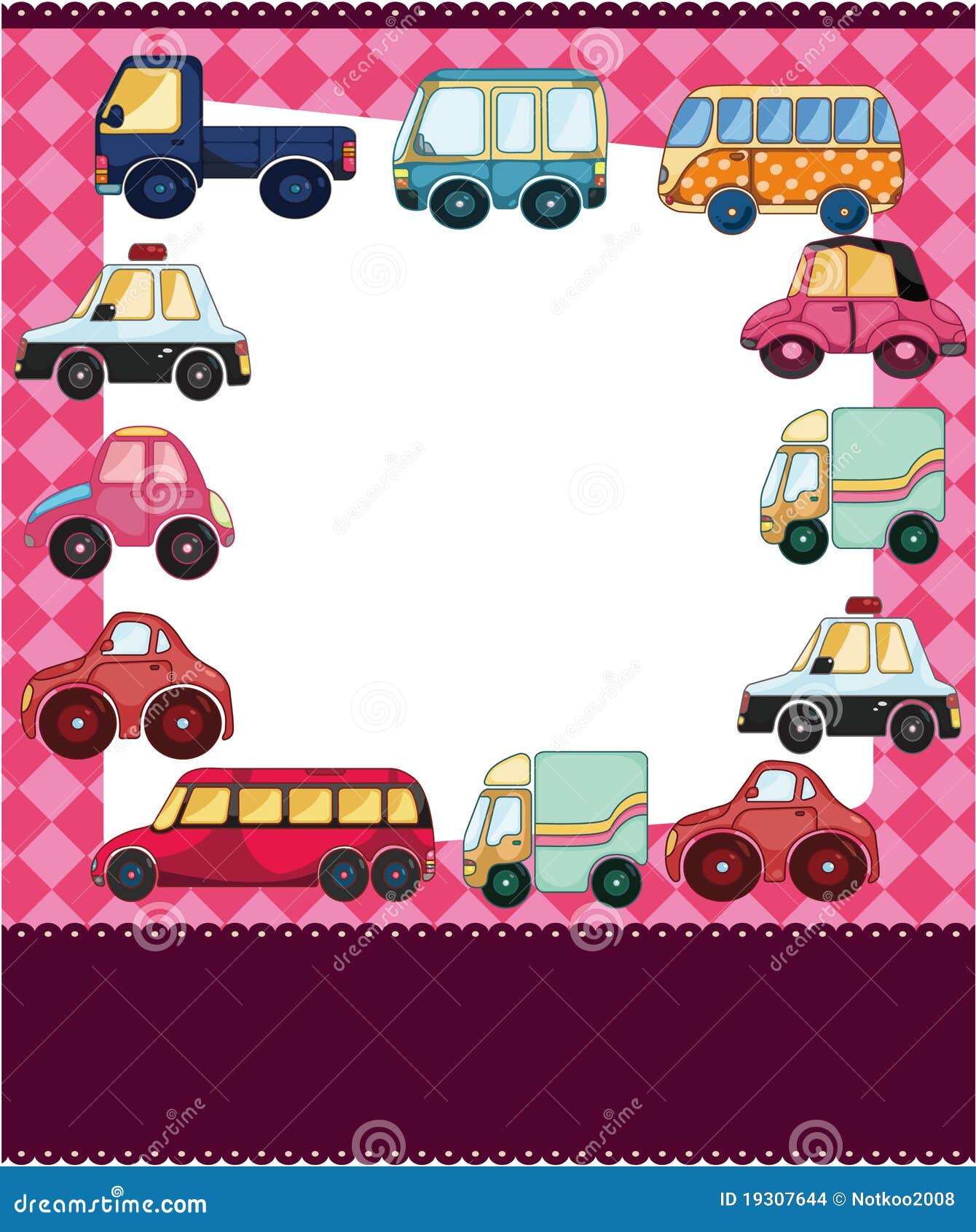 Cartoon car card stock vector. Illustration of ambulance - 19307644