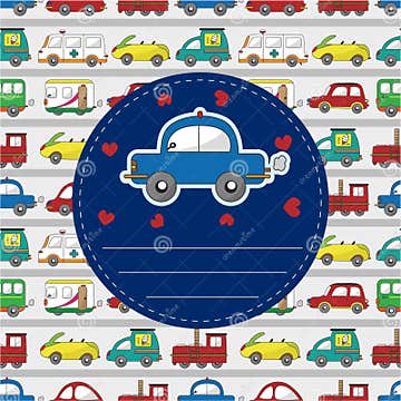 Cartoon car card stock vector. Illustration of bounce - 20298543