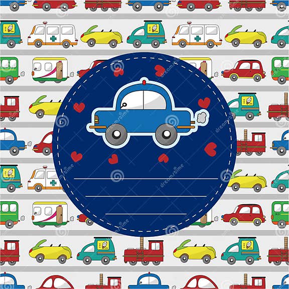 Cartoon car card stock vector. Illustration of bounce - 20298543