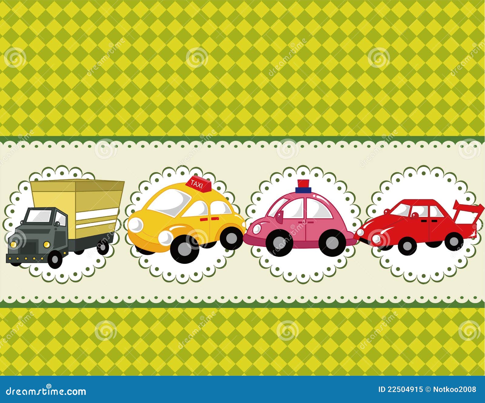 Cartoon car card stock vector. Illustration of celebration - 22504915