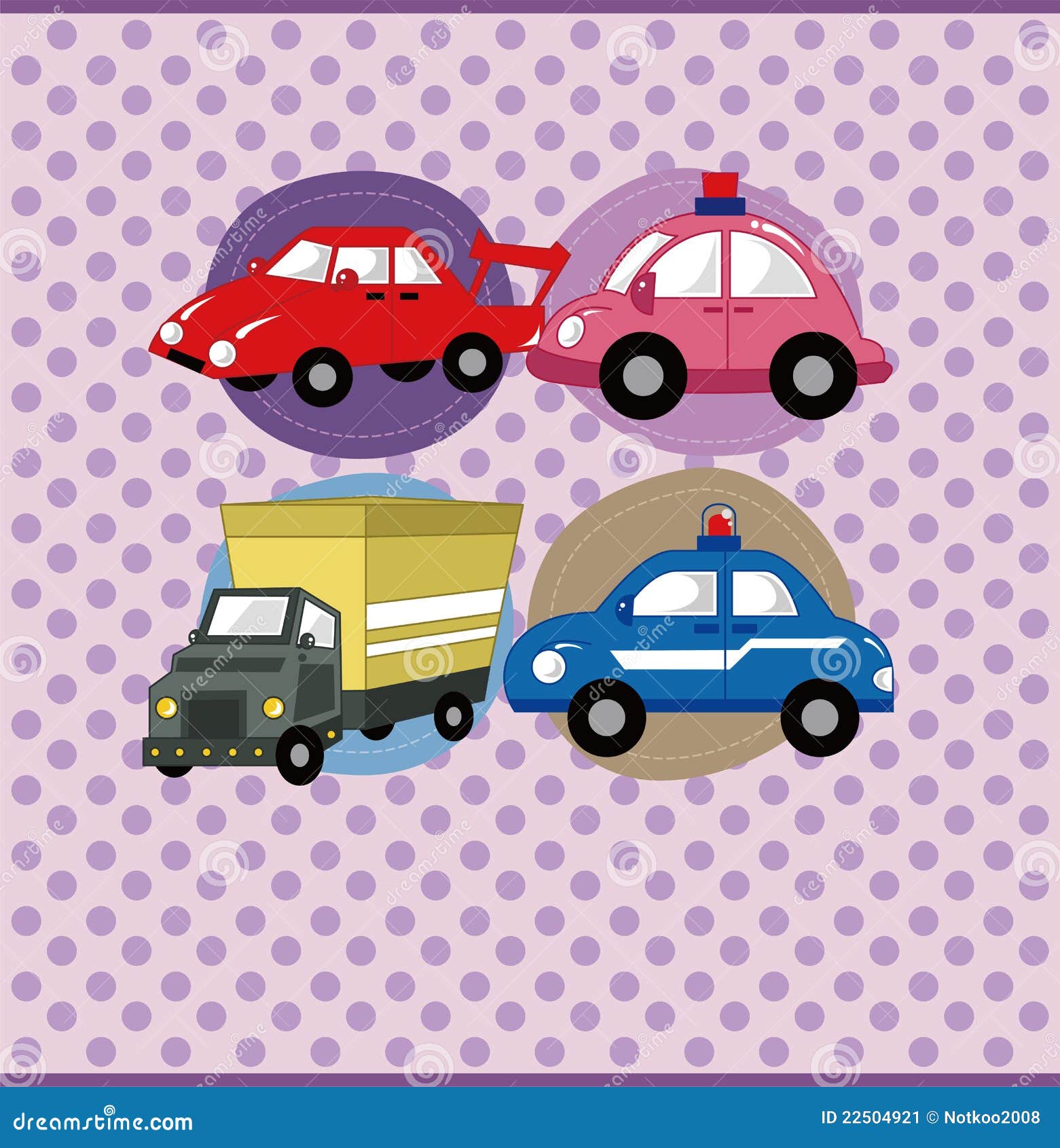 Cartoon car card stock vector. Illustration of ambulance - 22504921