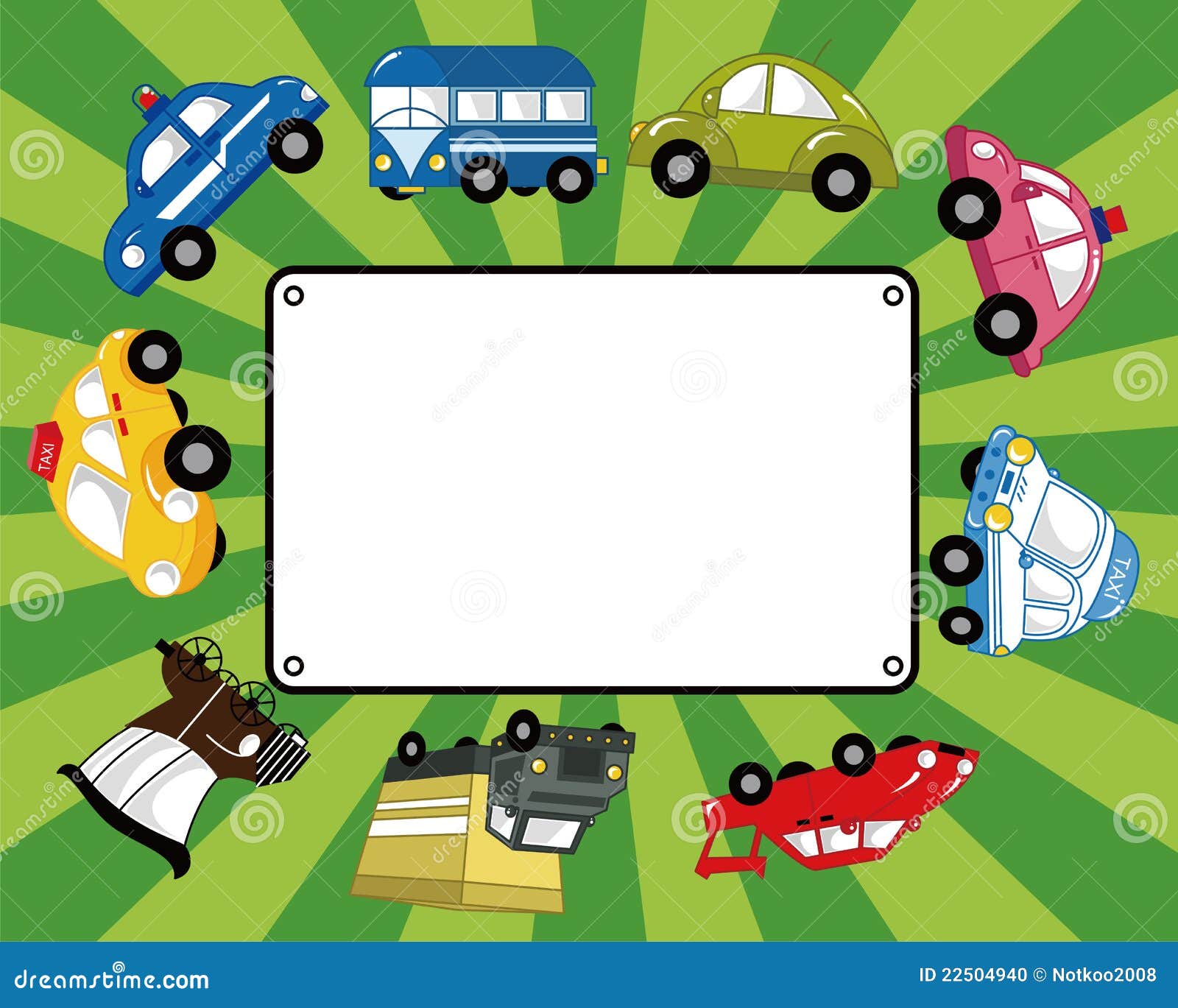 Cartoon car card stock vector. Illustration of cartoon - 22504940