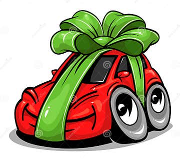 Cartoon car gift stock vector. Illustration of vector - 64836687