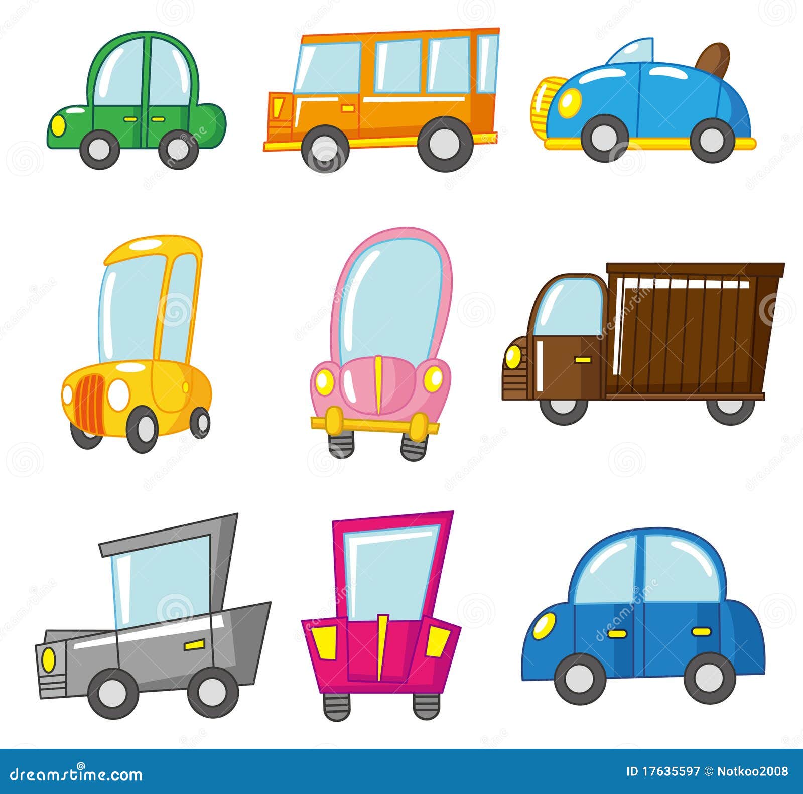 Cartoon car icon stock vector. Illustration of element - 17635597
