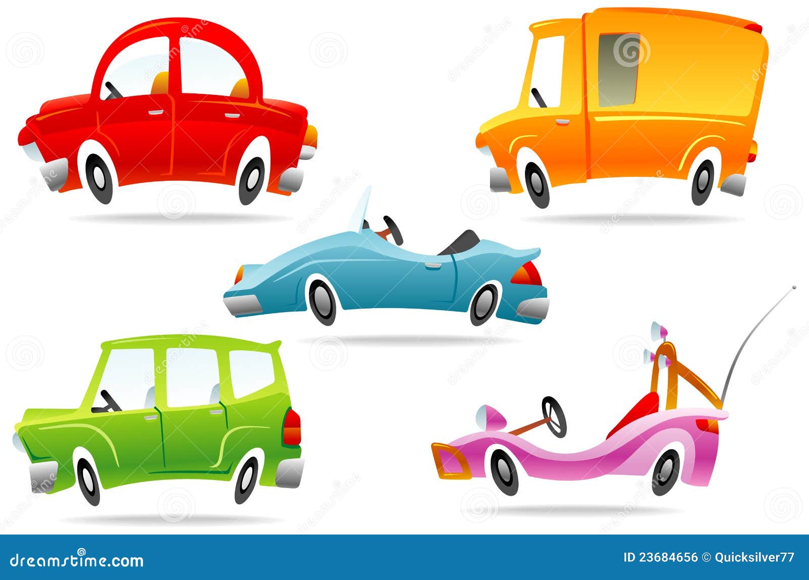 Cartoon Car Set Royalty-Free Stock Image | CartoonDealer.com #23684656