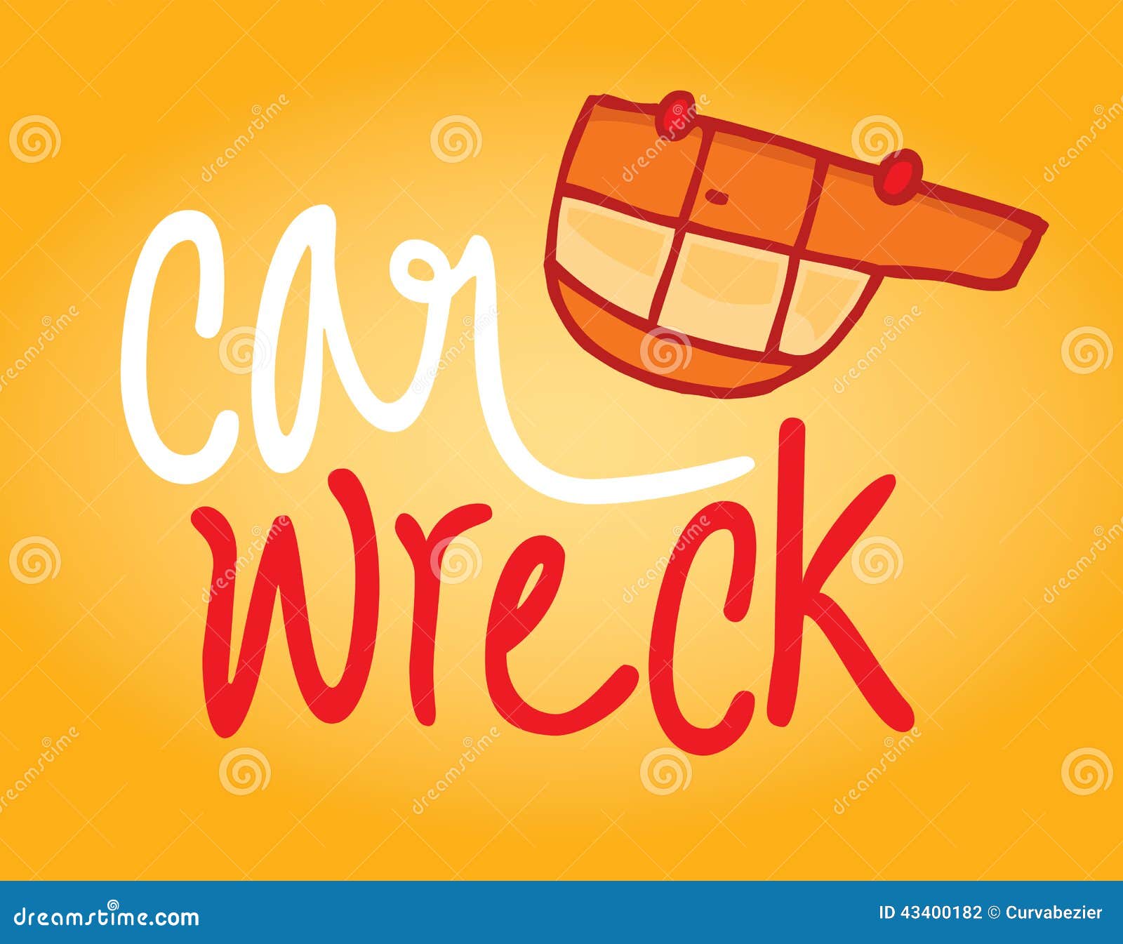 Tragic Car Wreck Caused By Speeding And Drunk Driving. Concept Car ...