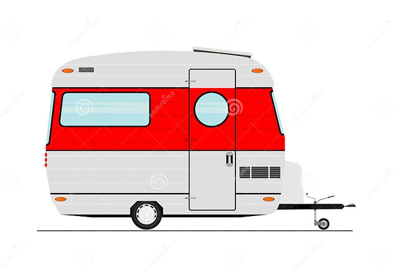 Cartoon caravan. stock vector. Illustration of summer - 108908176