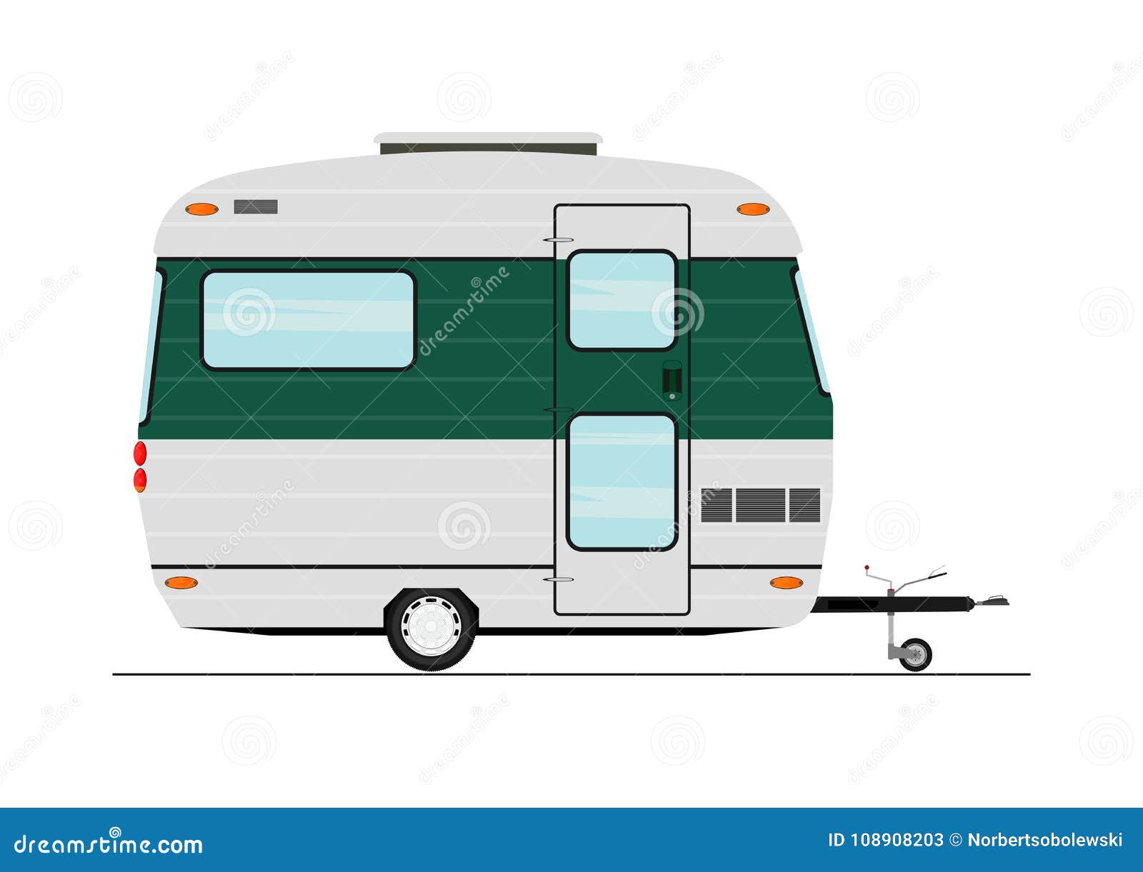 Cartoon caravan. stock vector. Illustration of caravan - 108908203