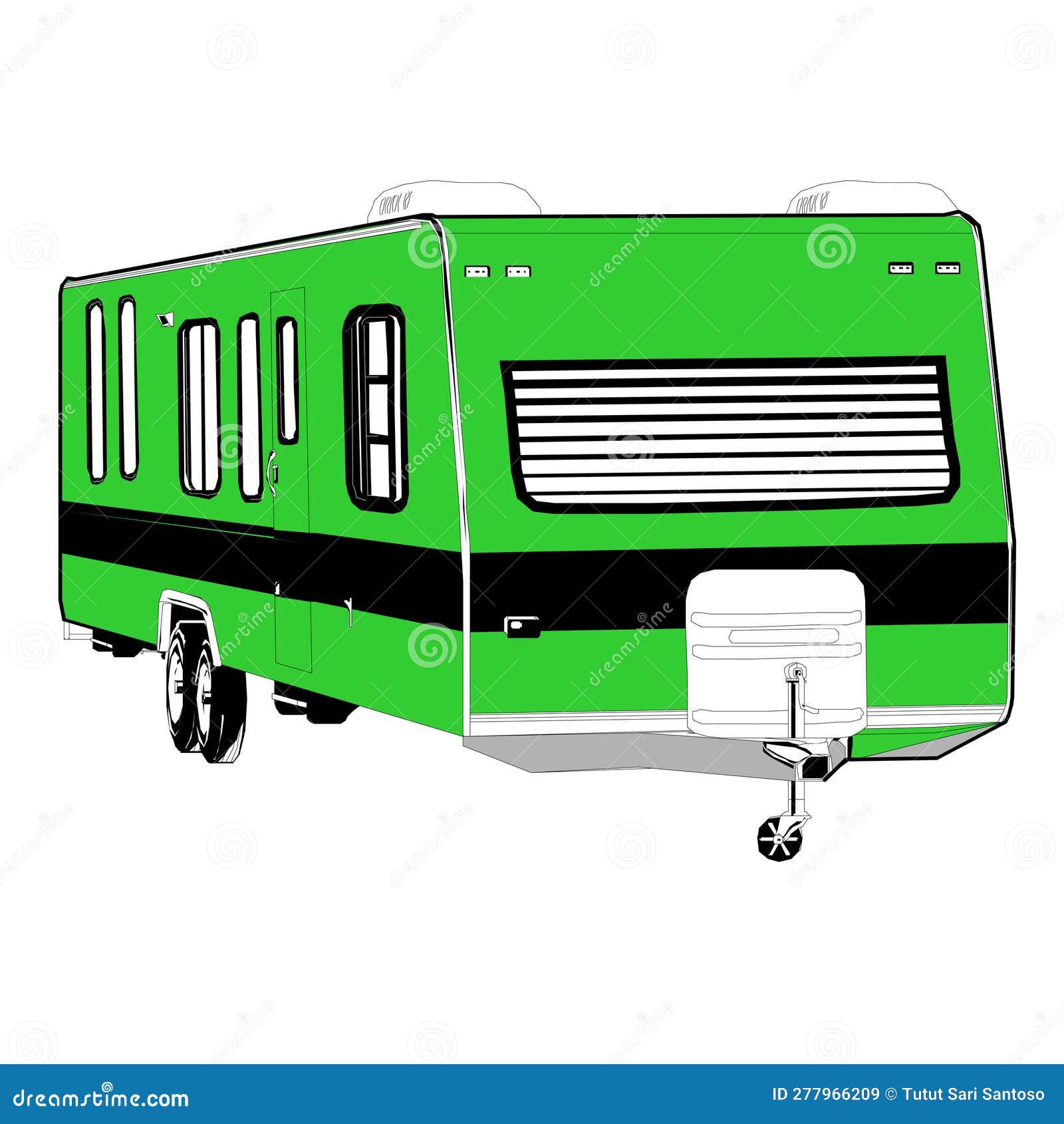 Caravan trailer stock vector. Illustration of caravan - 277966209