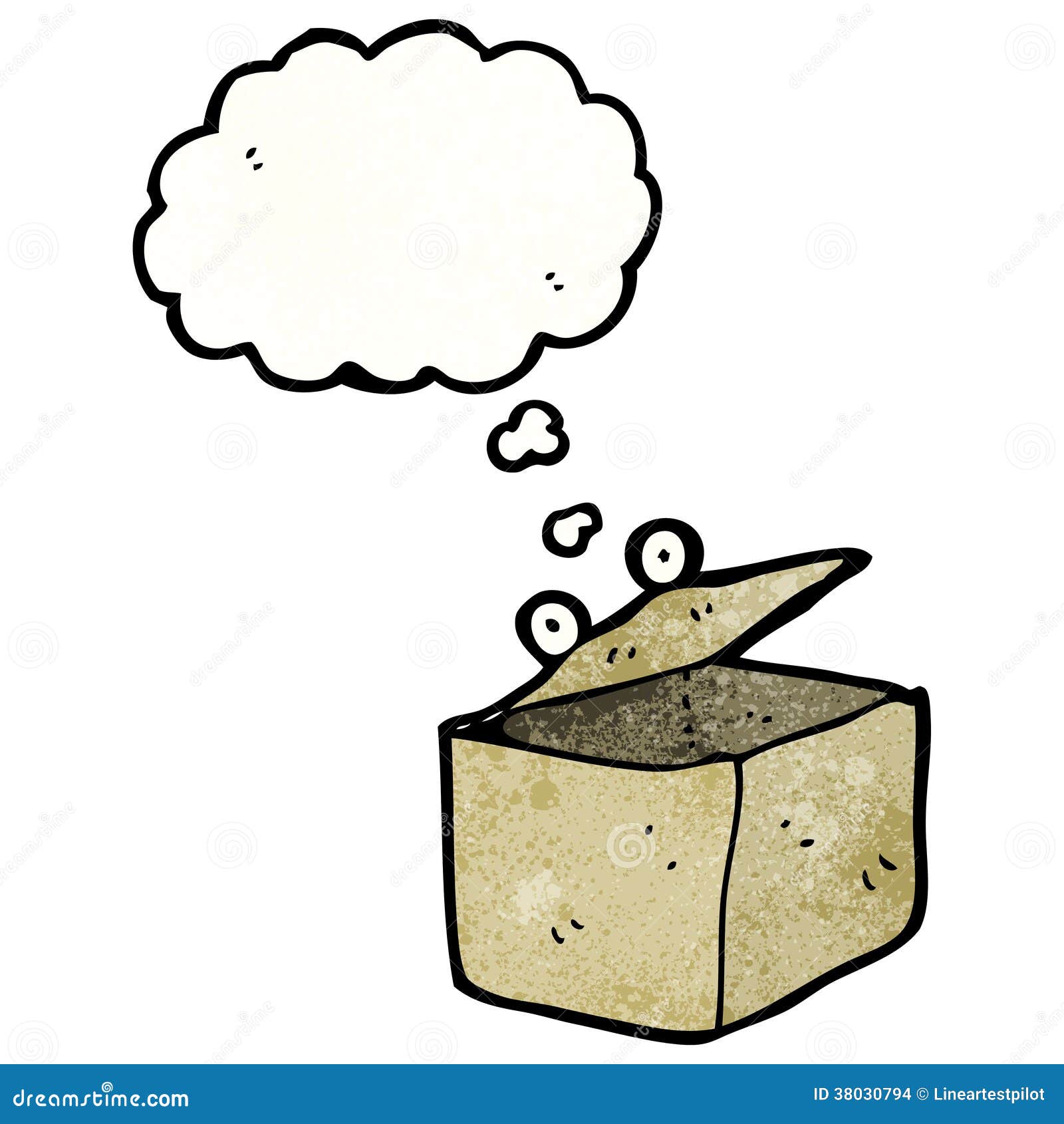 Cartoon cardboard box stock vector. Illustration of hand - 38030794