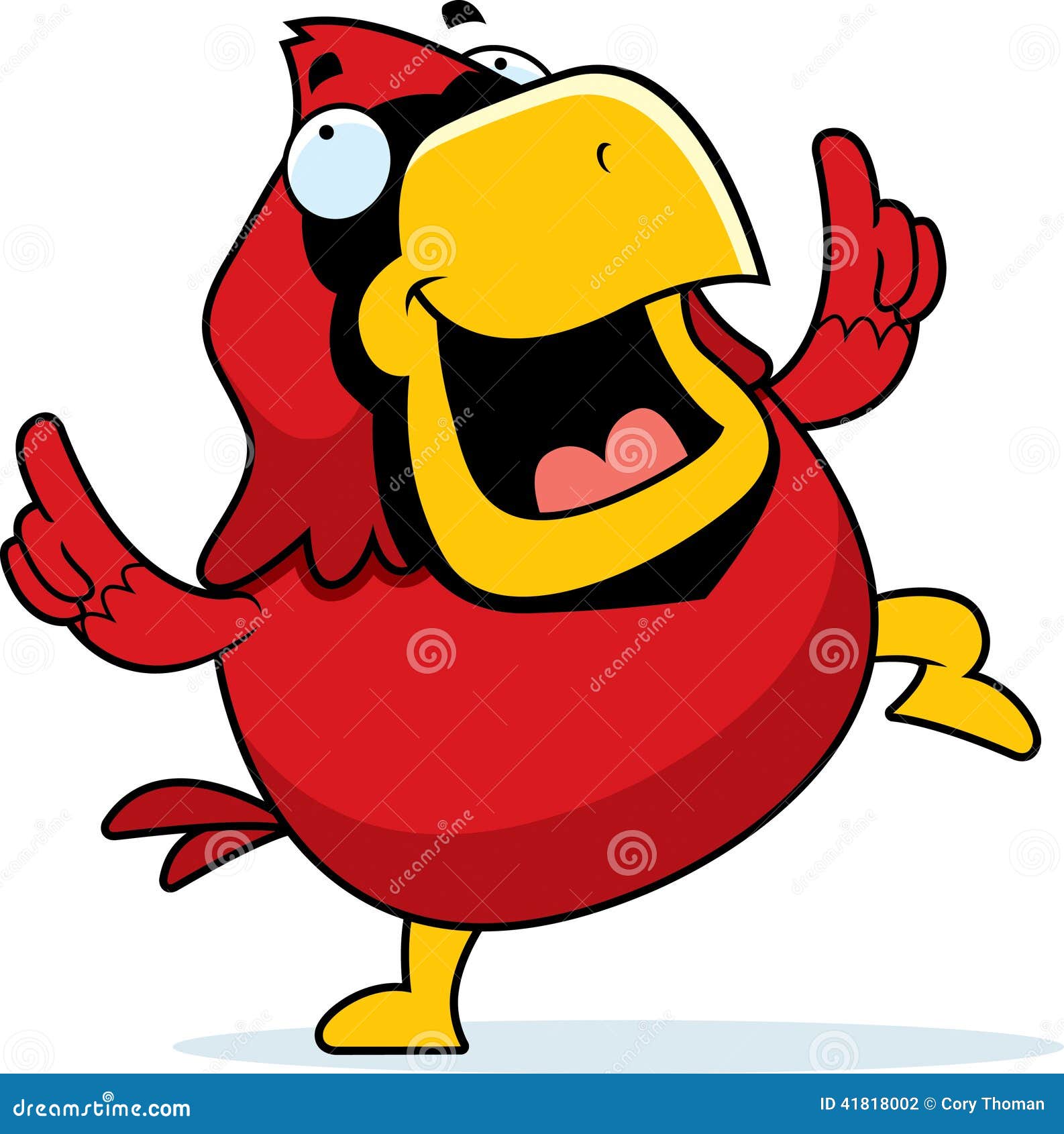 Cartoon Cardinal Dancing stock vector. Illustration of cartoon - 41818002
