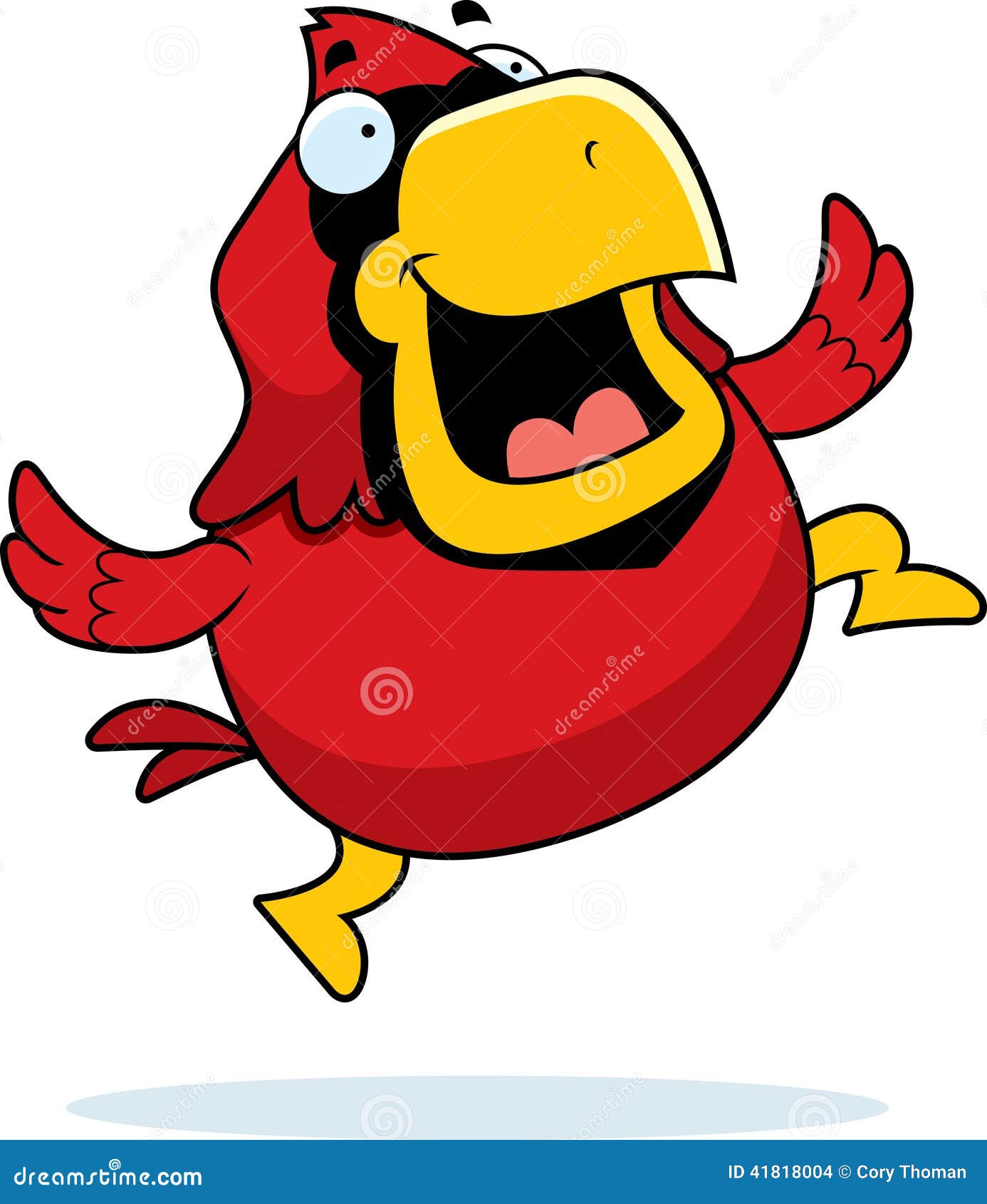 Cartoon Cardinal Jumping stock vector. Illustration of animal - 41818004