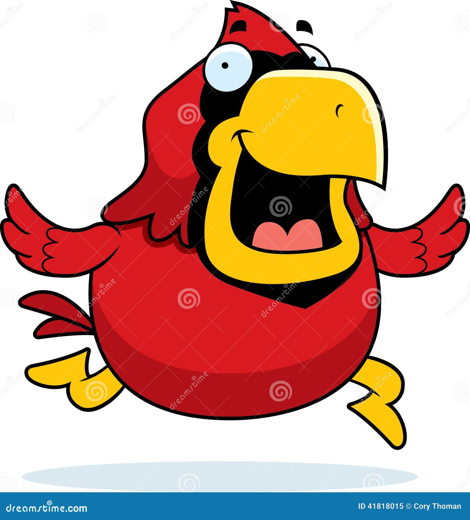 Cartoon Cardinal Running stock vector. Illustration of vector - 41818015