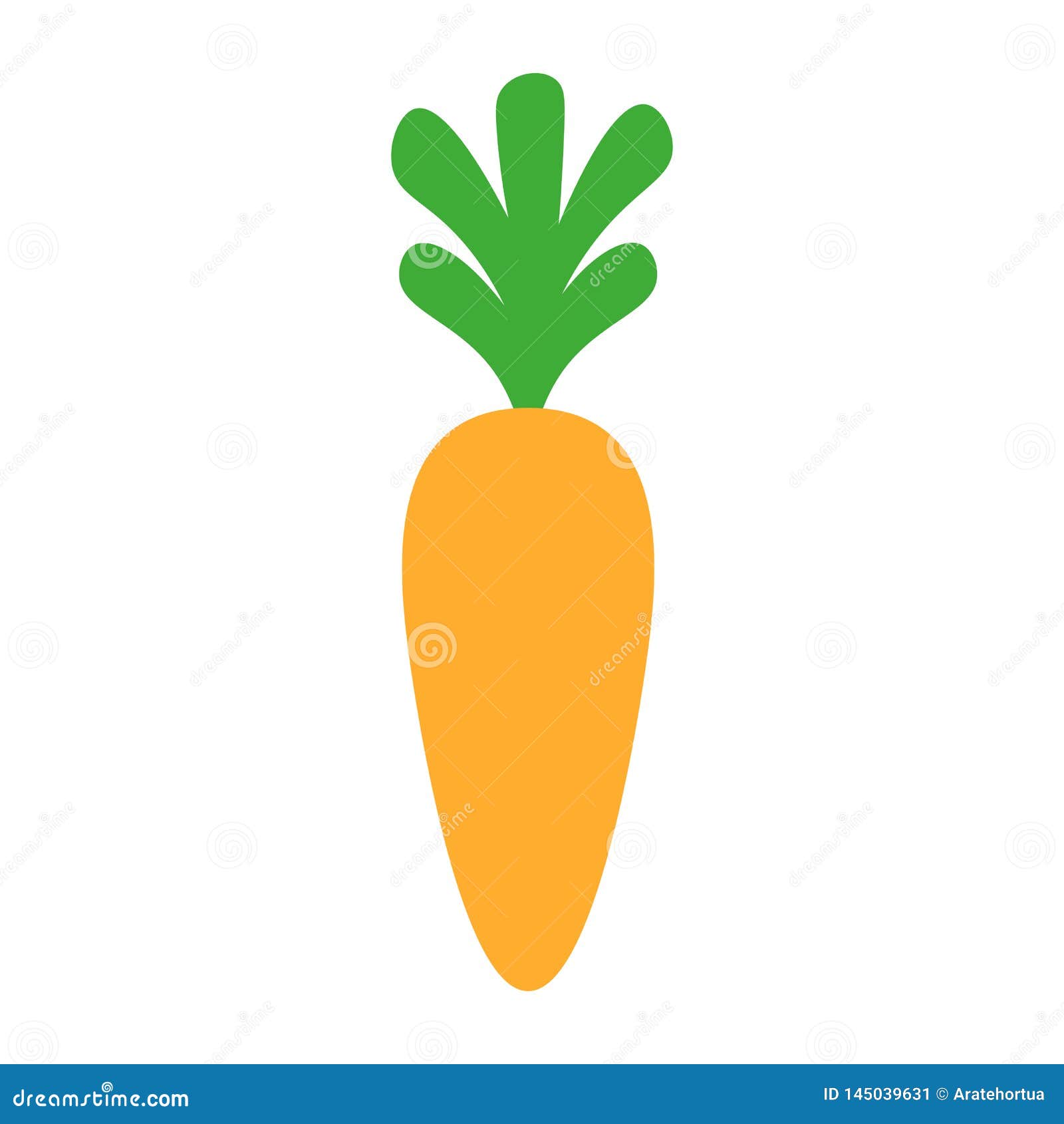Cartoon Carrot Icon Isolated on White Background Stock Vector ...