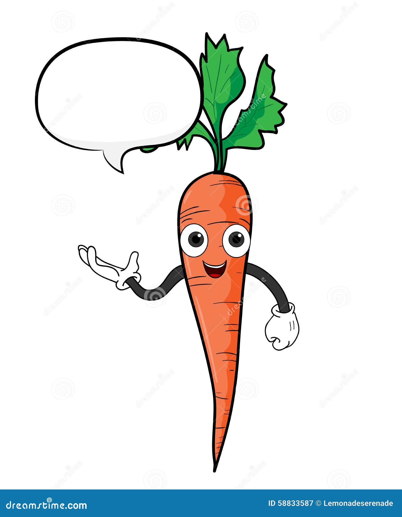 Cartoon Carrot Cute Character Face Sticker Vector Illustration